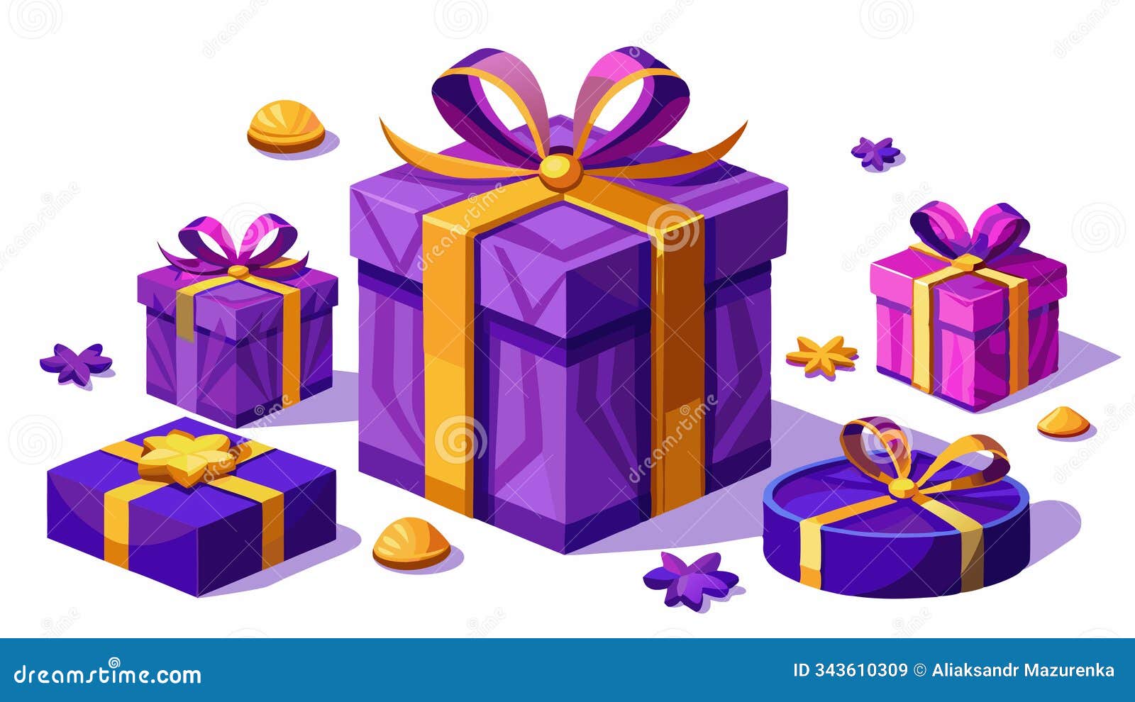 3d Render Gift Boxes Opening Animation, Closed and Open Purple Present ...