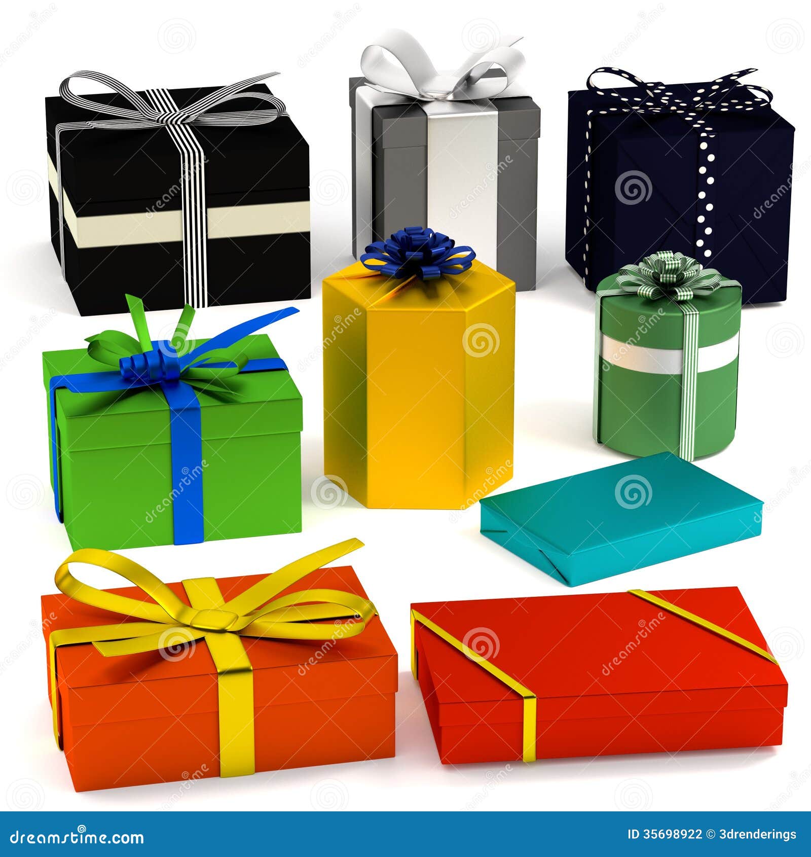 3d render of gifts stock illustration. Illustration of celebration ...