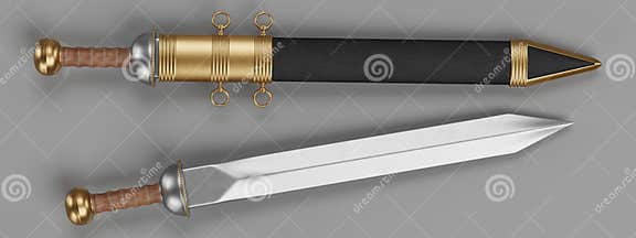 3D Render of Gladius Sword stock illustration. Illustration of gladius ...