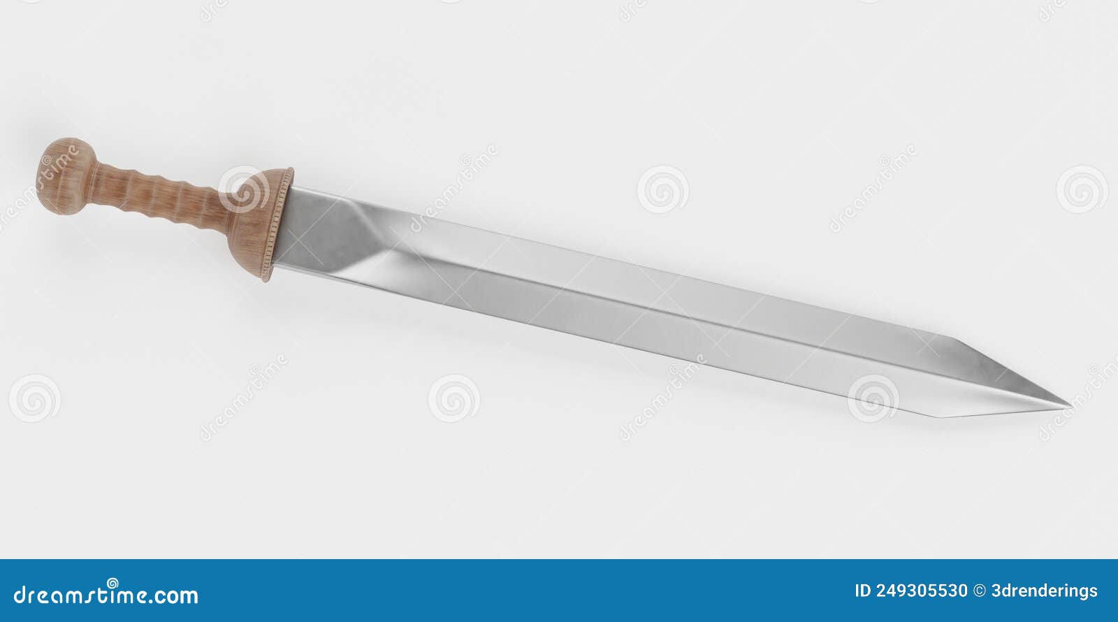 3D Render of Gladius Sword stock illustration. Illustration of legion ...