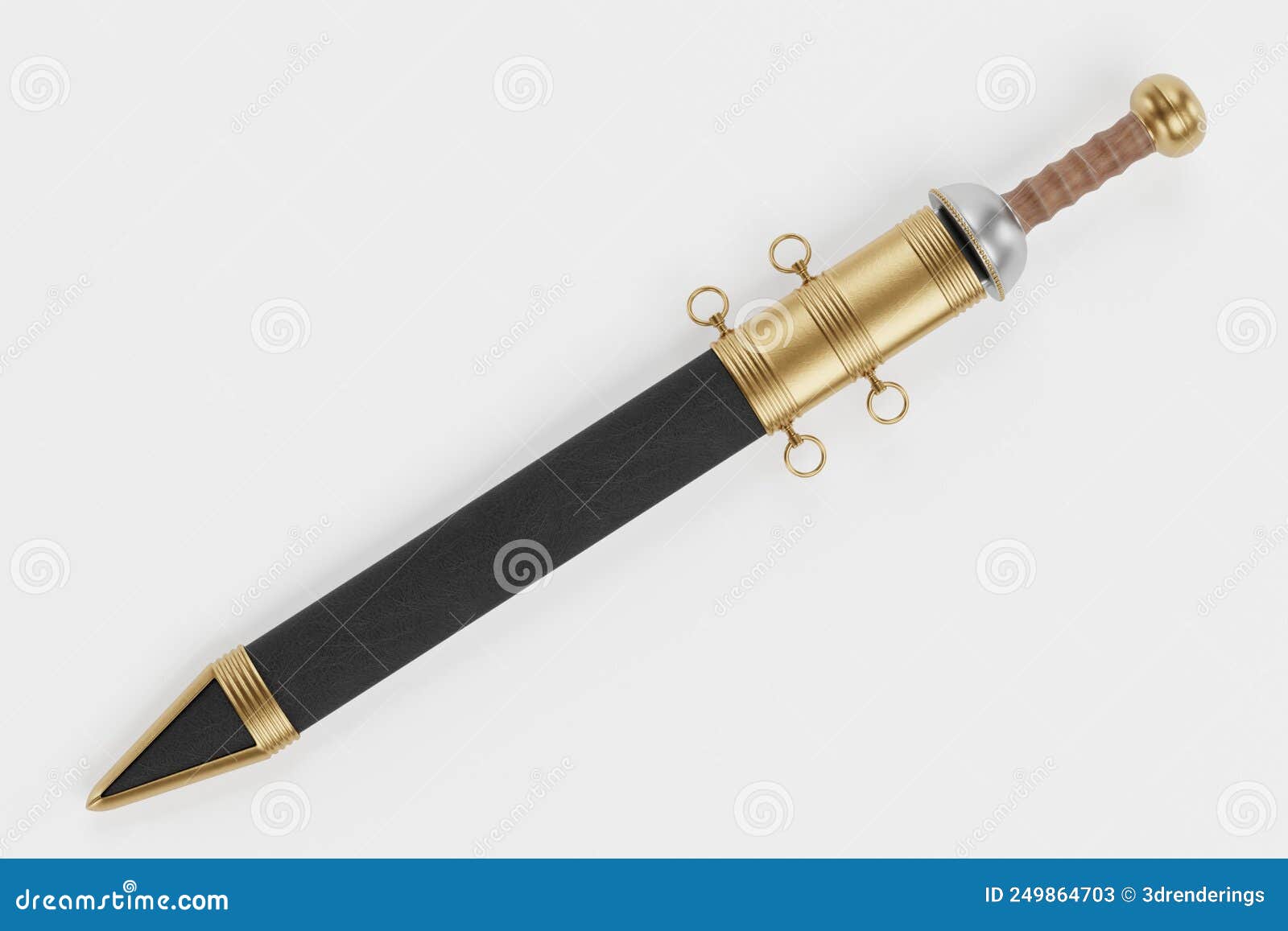 3D Render Of Gladius Sword Stock Photo | CartoonDealer.com #249517362