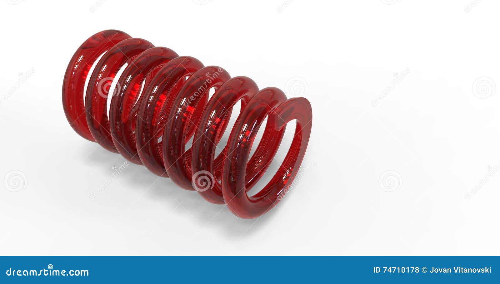 3d render of glass spring stock illustration. Illustration of wire ...