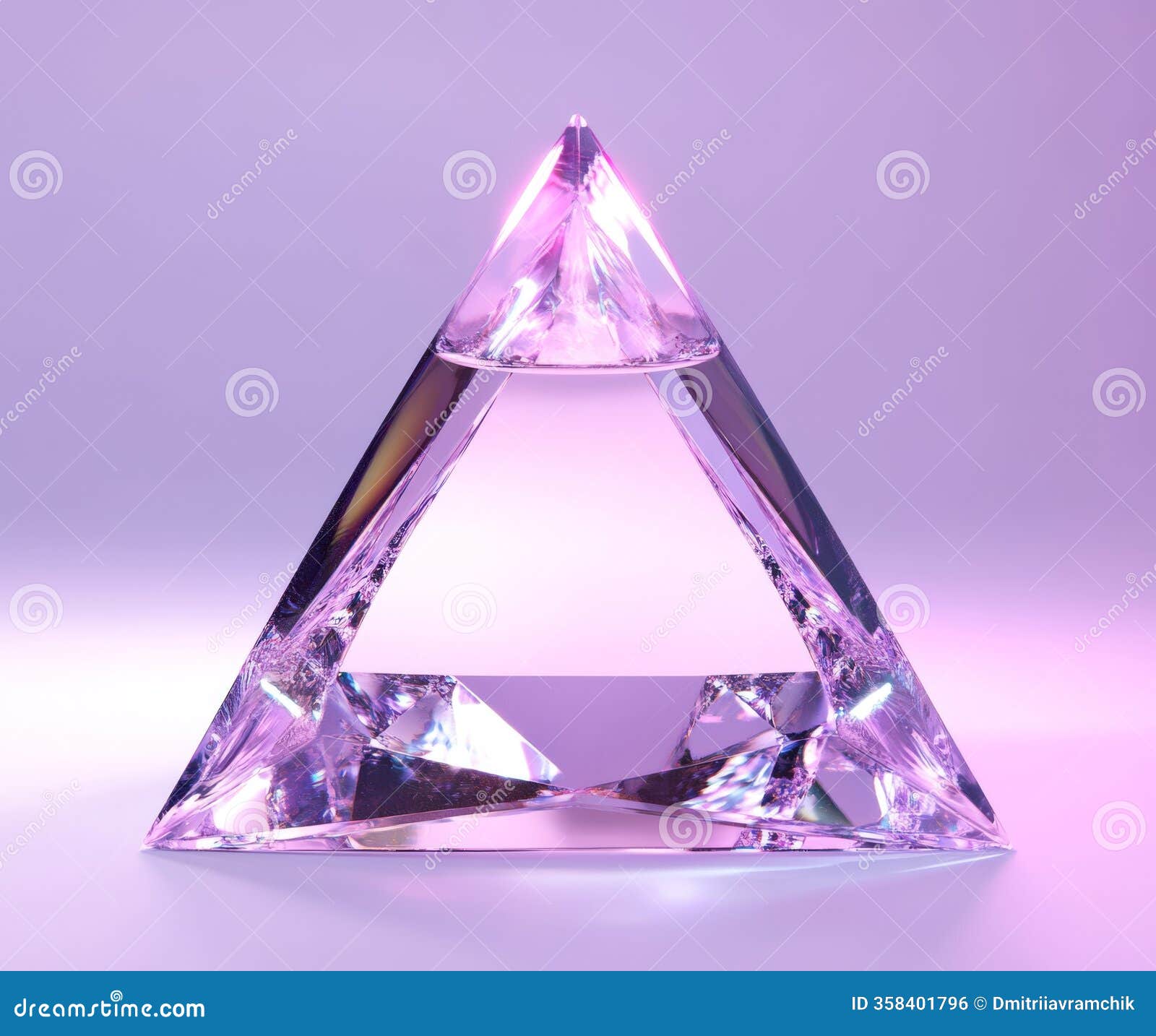 Triangle Refraction Of Spectrum Graphic Light. Vector Illustration ...