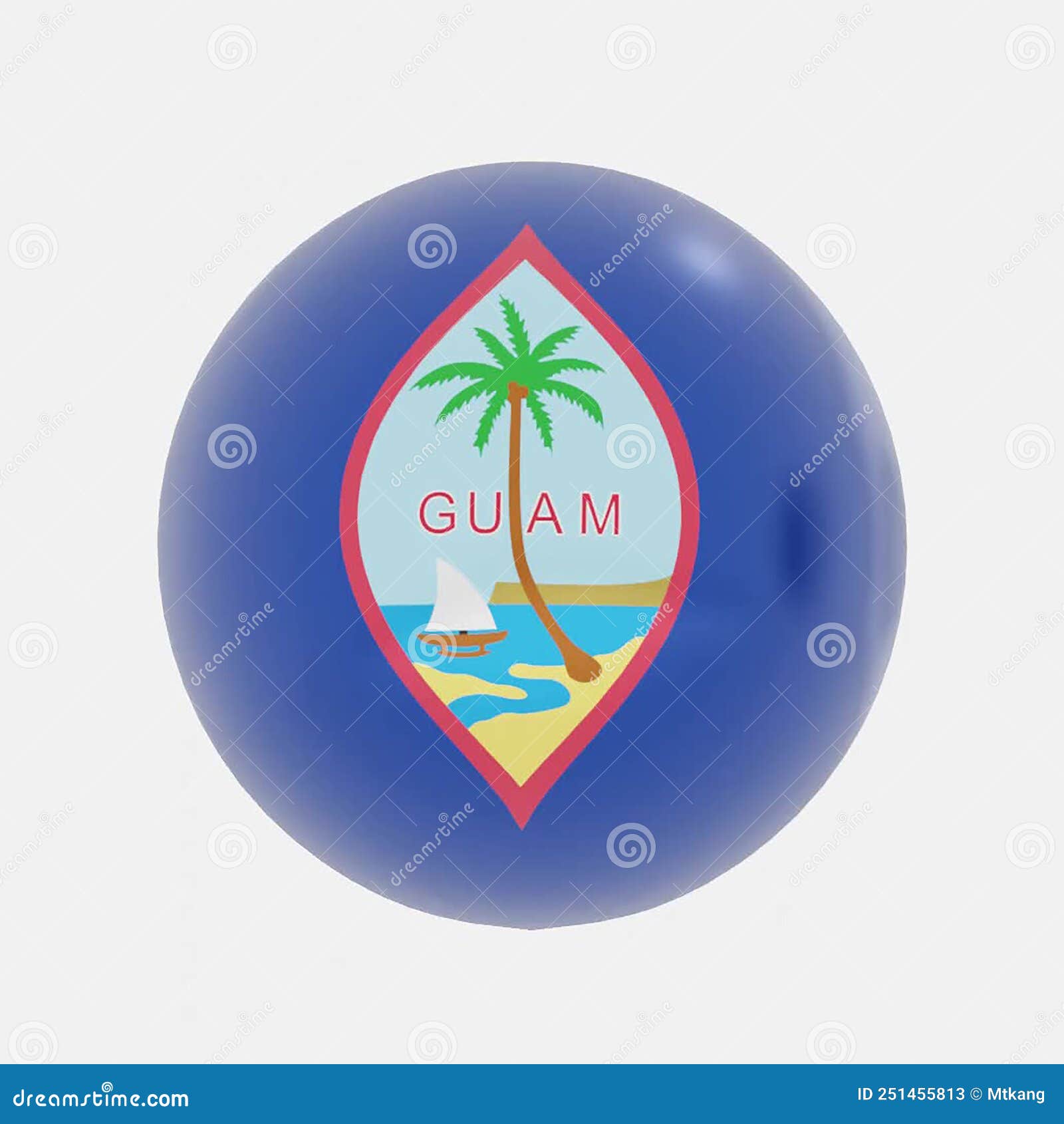 Guam flag icon or symbols stock illustration. Illustration of export ...