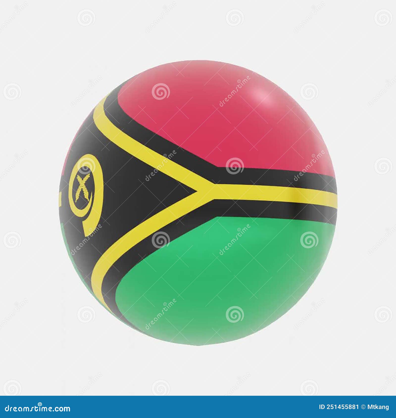 Vanuatu Flag Icon or Symbols Stock Illustration - Illustration of icon ...