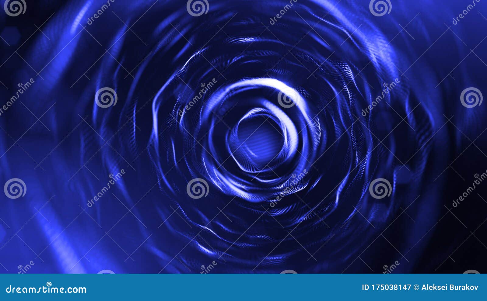 3d Render of Glow Blue Particles in Air As Science Fiction of Microcosm ...