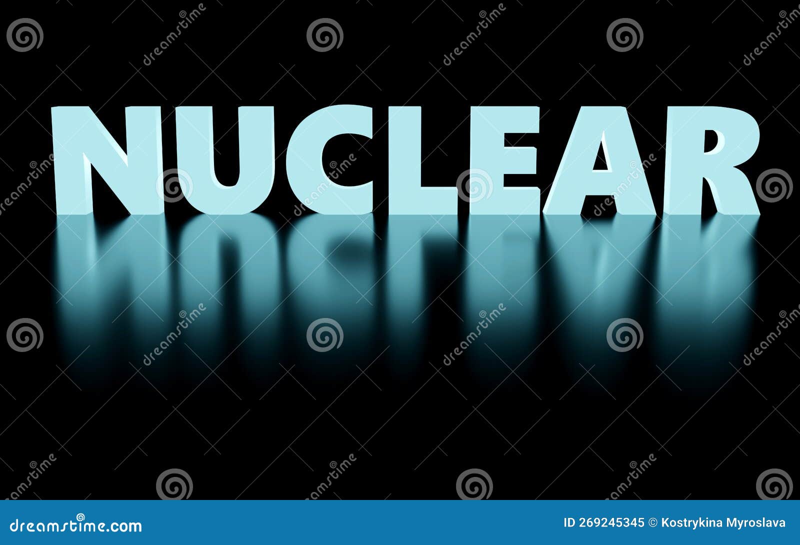 3D Render Nuclear Fusion, There Is A Nuclear Fission, Pure Energy. Copy ...