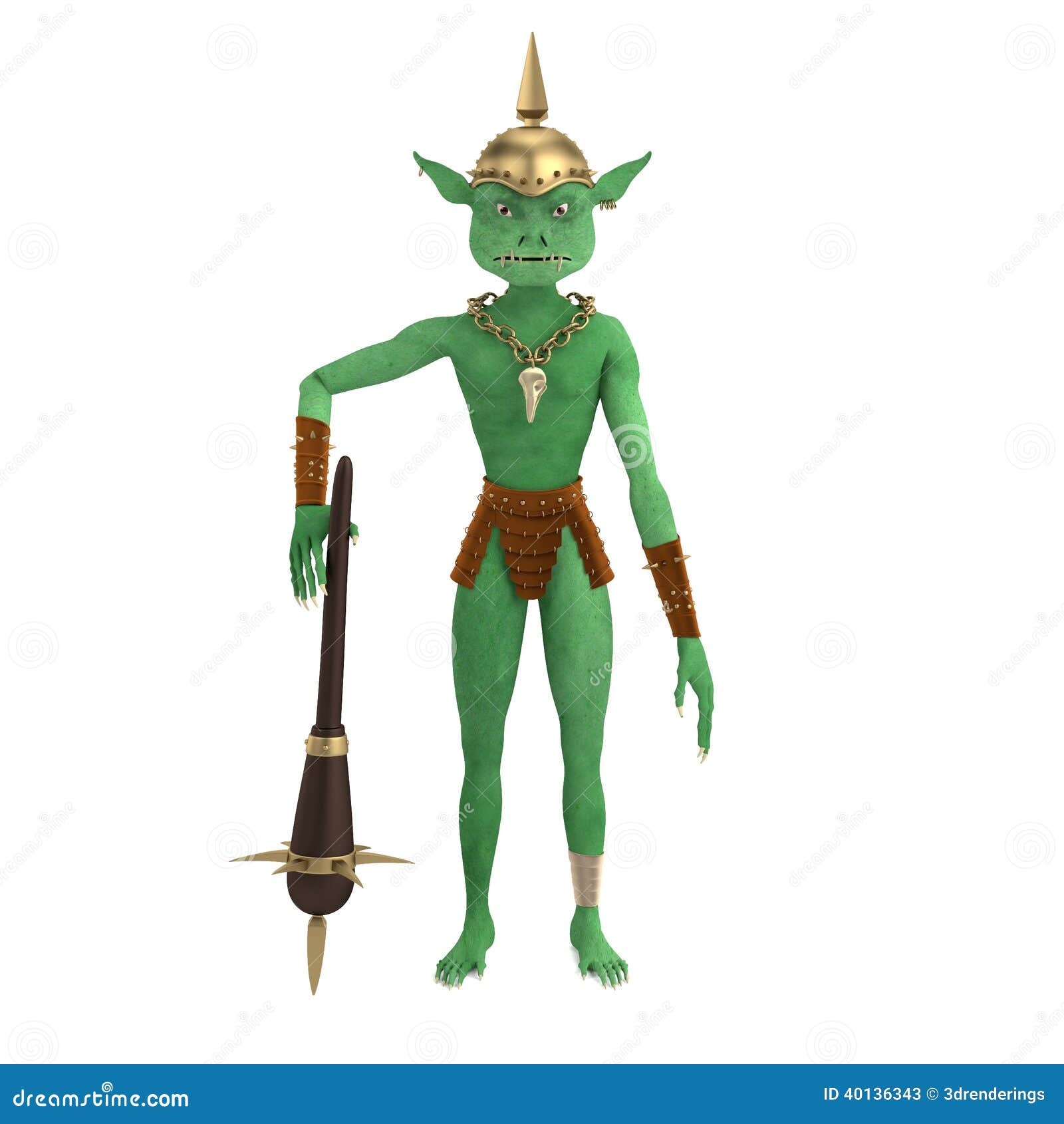3d render of goblin stock illustration. Illustration of render - 40136343