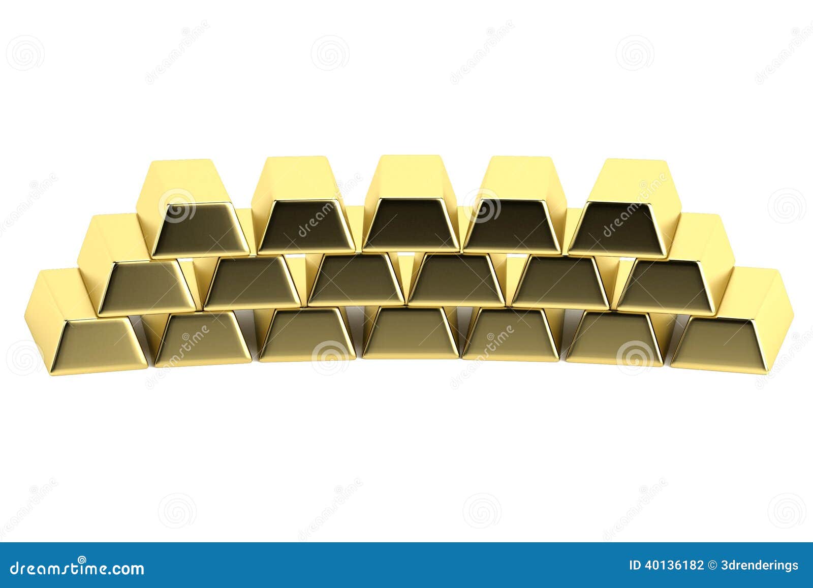 3d render of gold bars stock illustration. Illustration of render ...