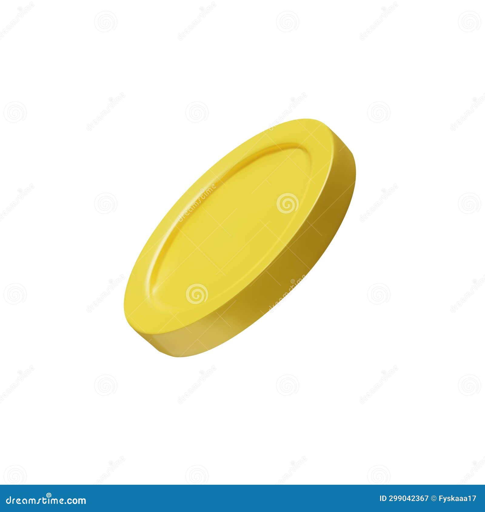 3D Render Gold Coin Side View Stock Image - Illustration of cash, coin ...