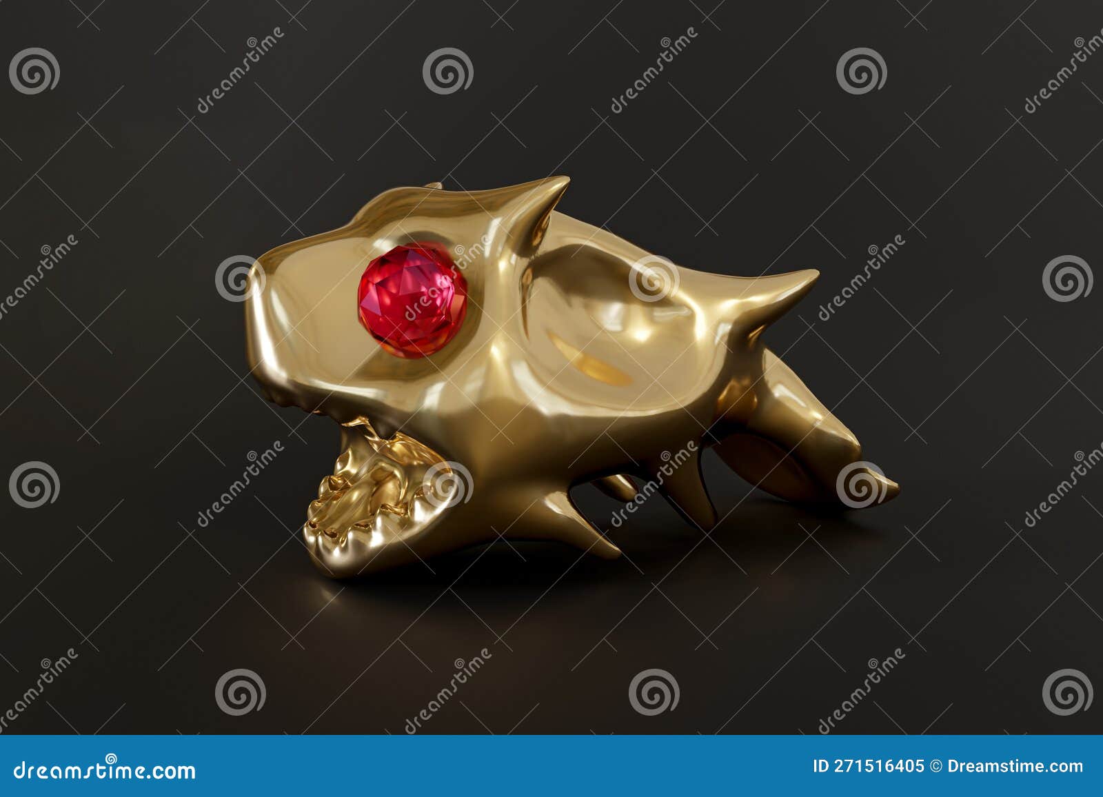 Sea Fish Diamond Caranx Under Water. Watercolor Royalty-Free ...