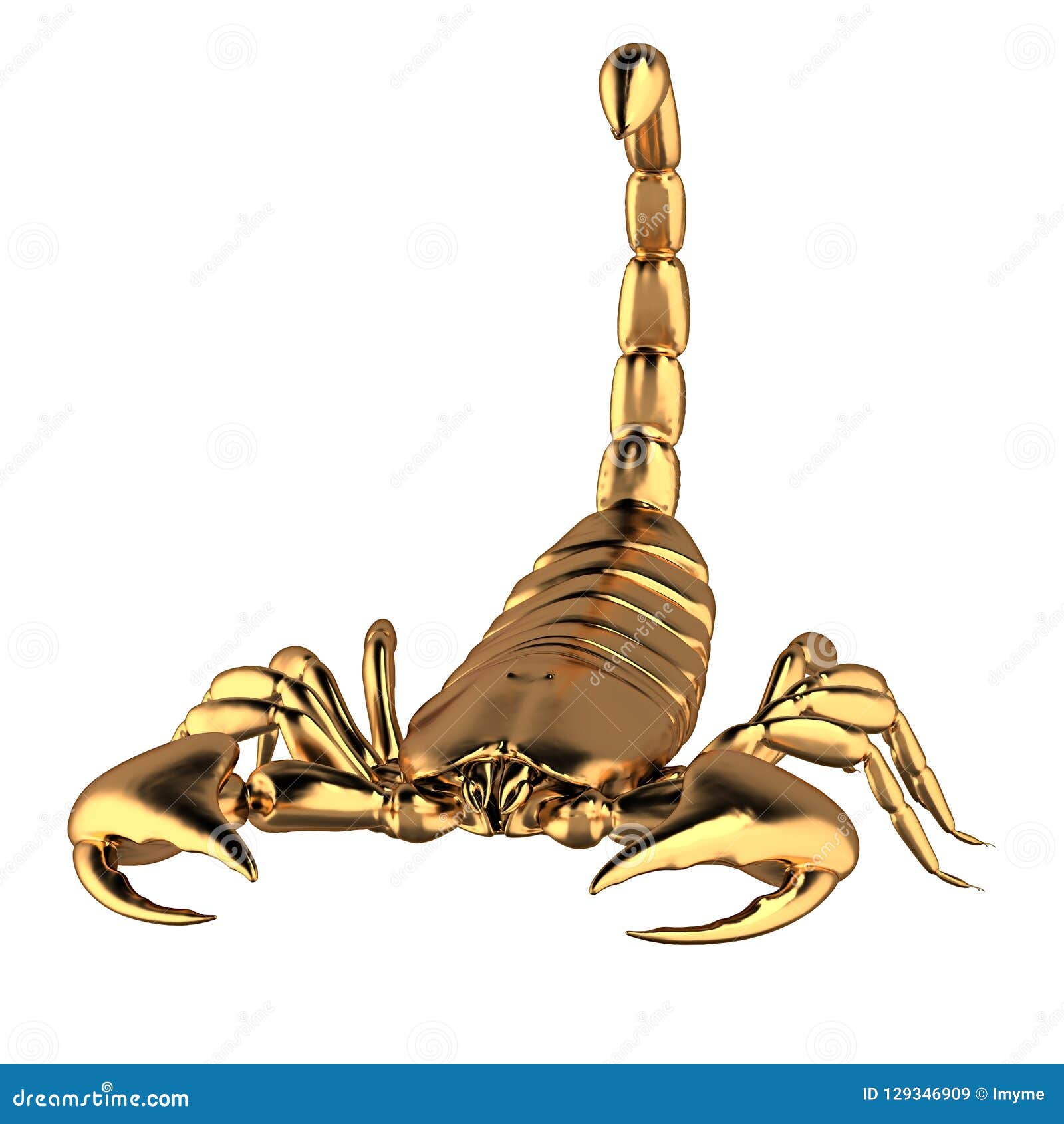 3d render of Gold Scorpion stock illustration. Illustration of danger ...