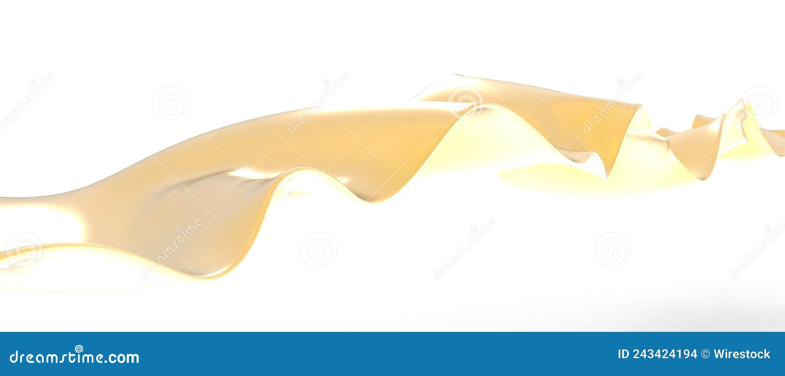 3D Render of a Gold Wave on a White Background for Wallpapers Stock ...