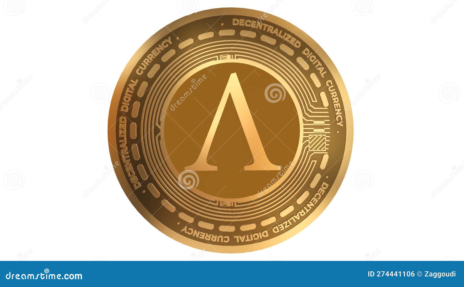 3d Illustration Ampleforth Ampl Cryptocurrency Coin Symbol Stock ...
