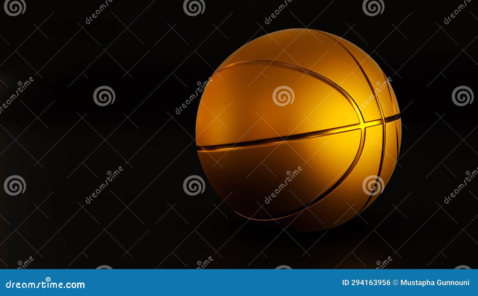 Golden Basketball Isolated on Dark Background Stock Illustration ...