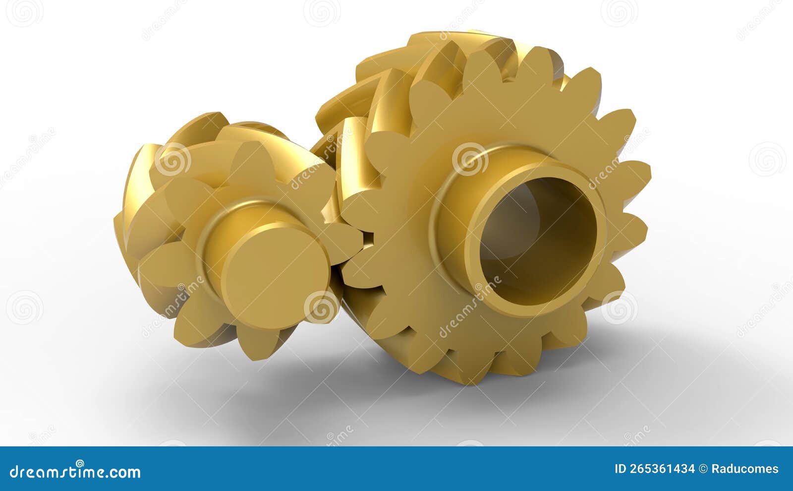 3d Golden Gears. Set Of Three Isometric Gears. Vector Clipart Isolated ...
