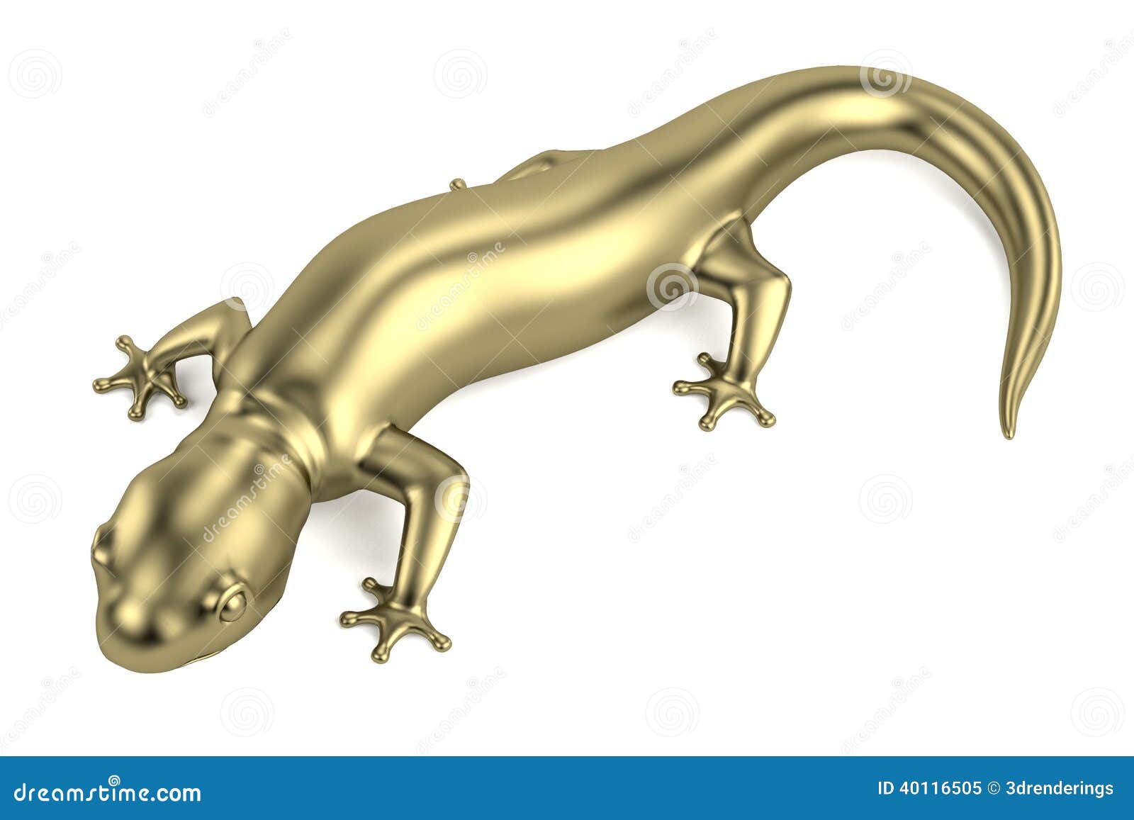 3d Render of Golden Salamander Stock Illustration - Illustration of ...