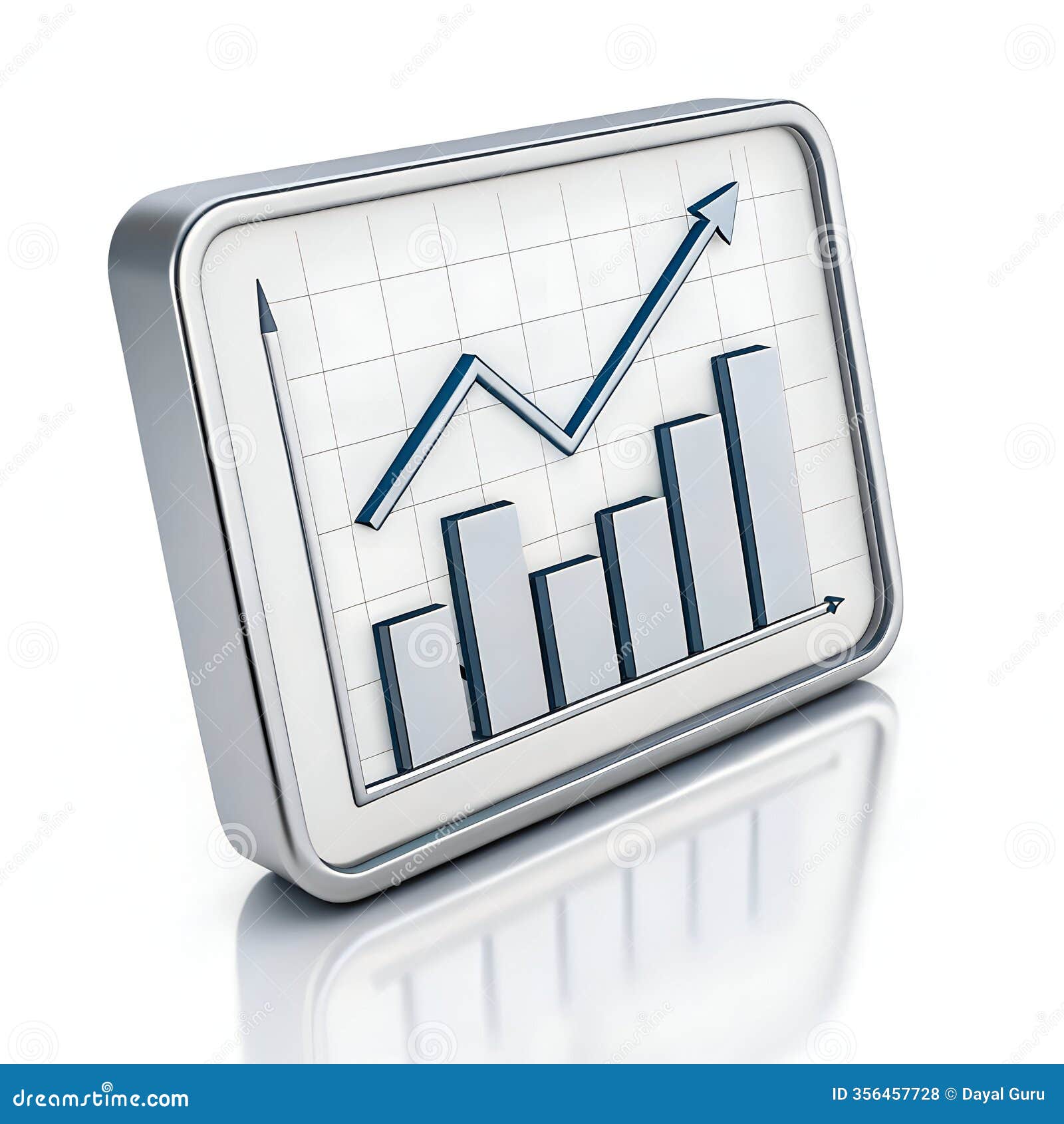 3d Render Graph Illustration - Digital Circle Diagram, Financial Stats ...