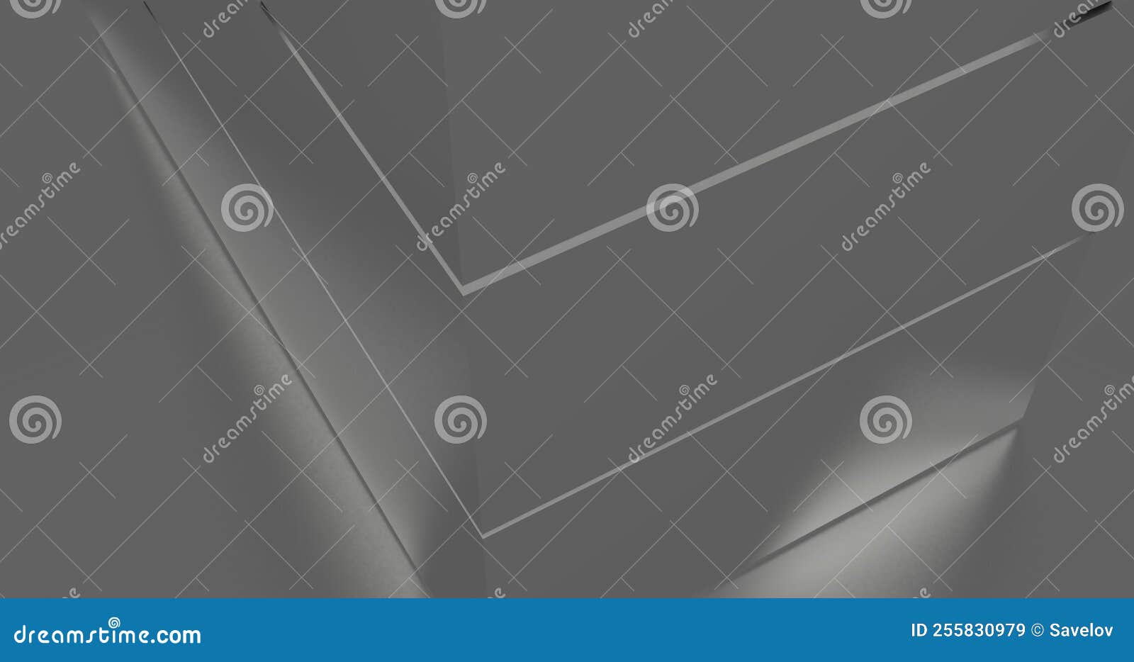 Render with Gray Metal Rectangles with Reflections Stock Illustration ...