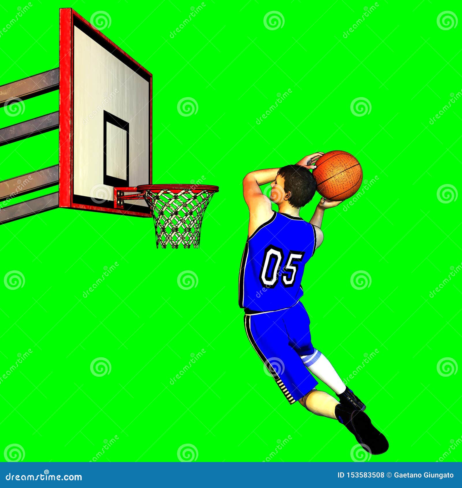 Basketball Player Green Screen Stock Illustrations – 44 Basketball ...