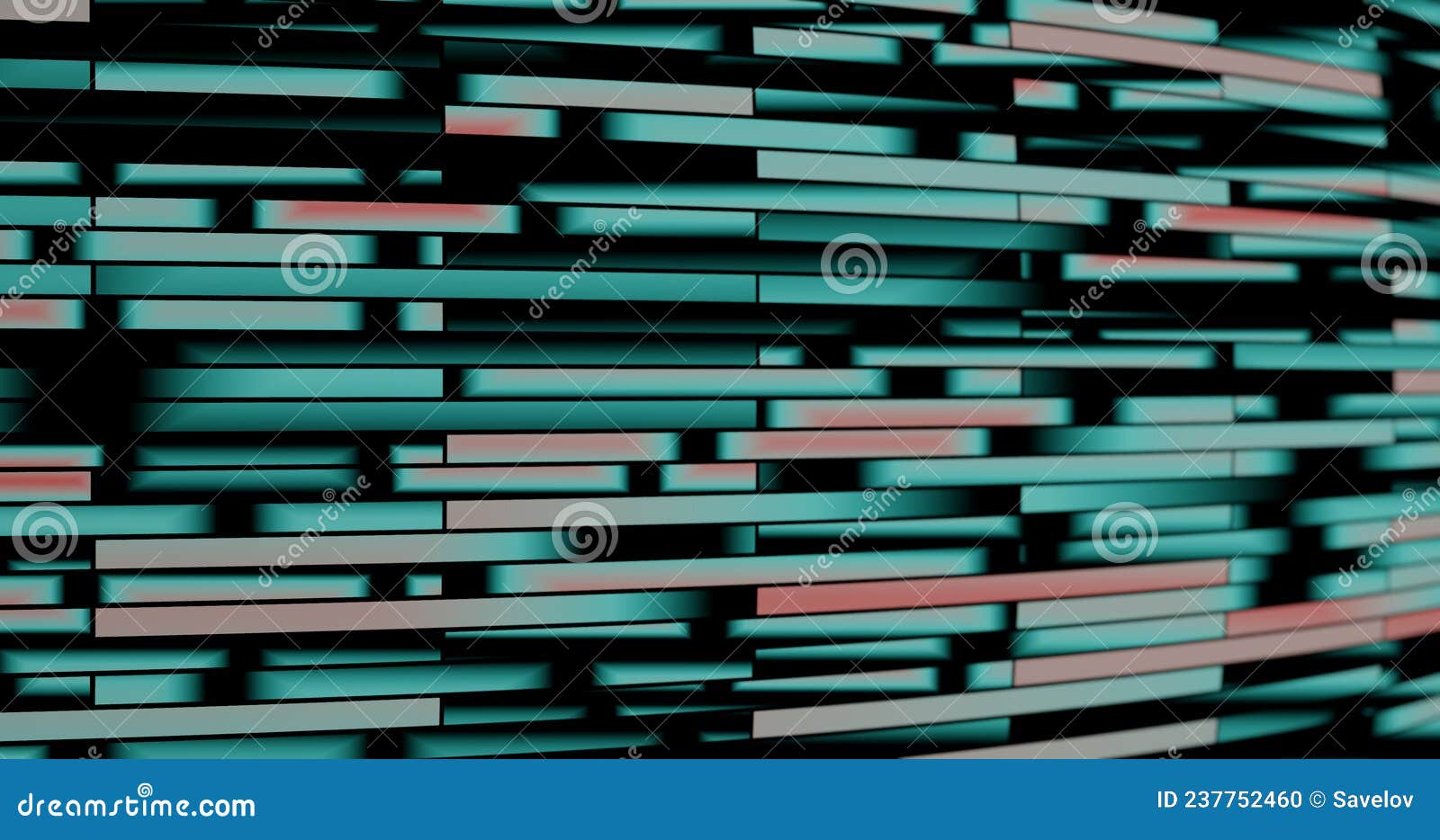 Render with Green-red Rectangles, Soft Focus Stock Illustration ...