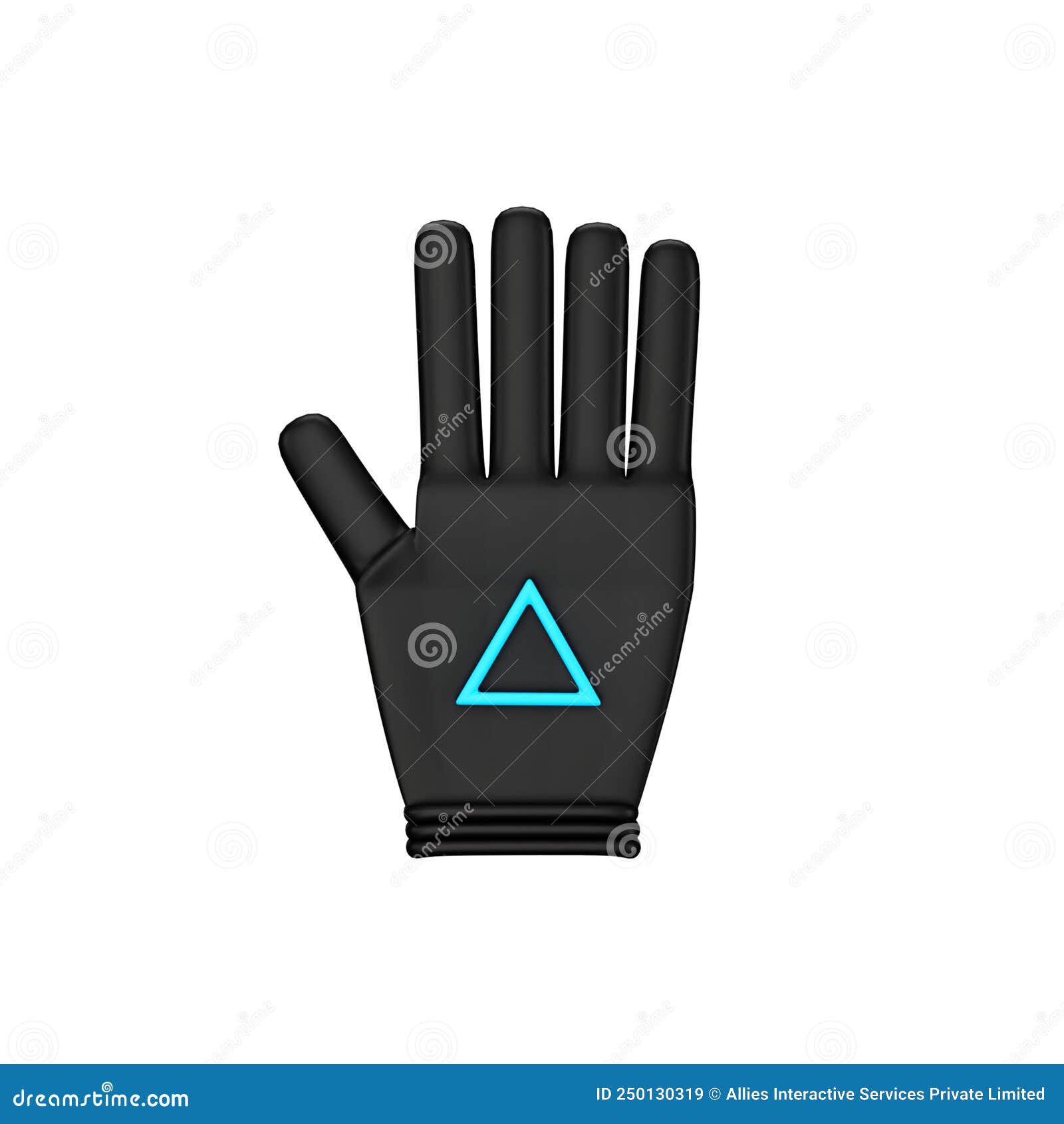 3D Render of Grey Haptic Gloves Stock Illustration - Illustration of ...