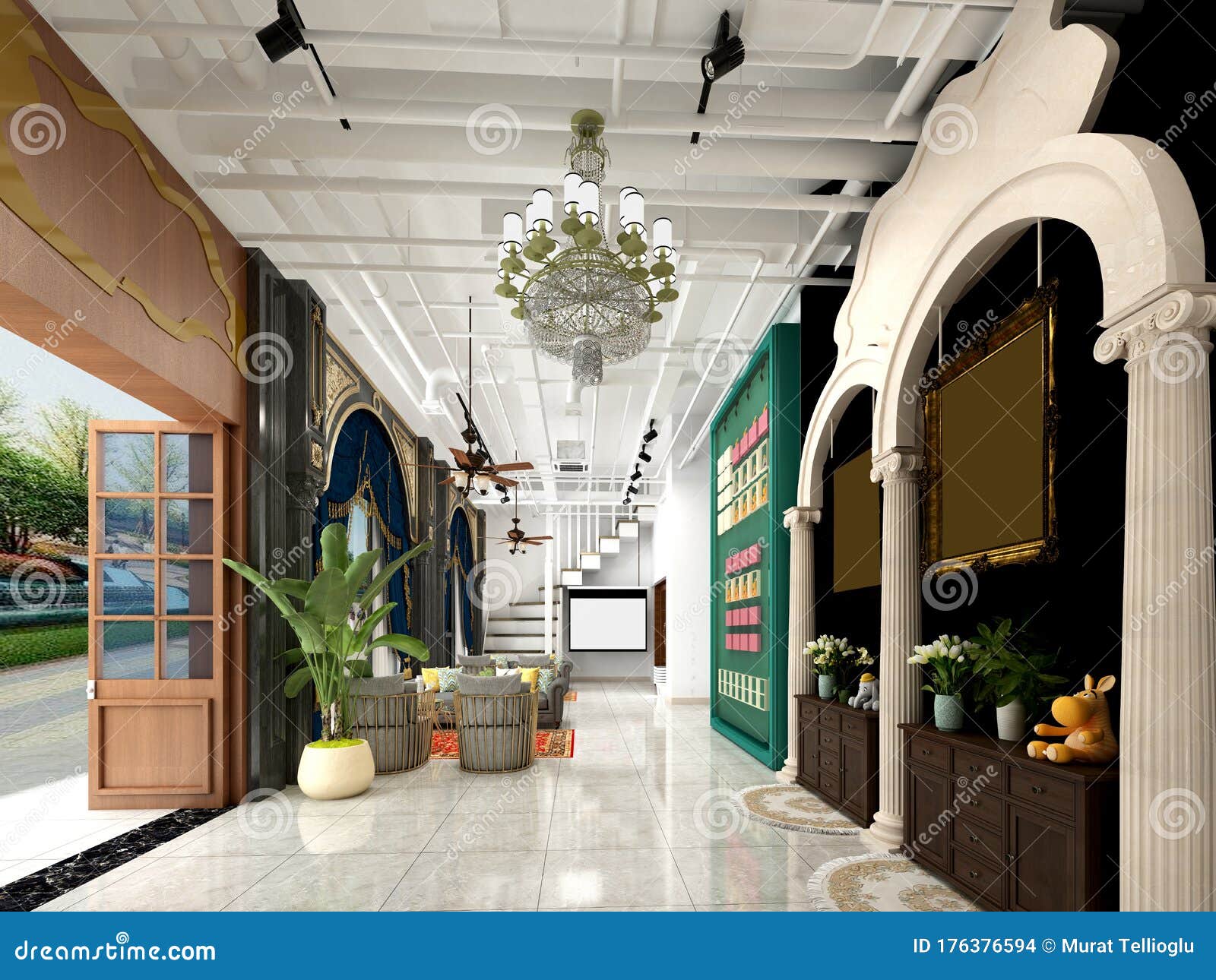 3d render of grocery store stock illustration. Illustration of design ...