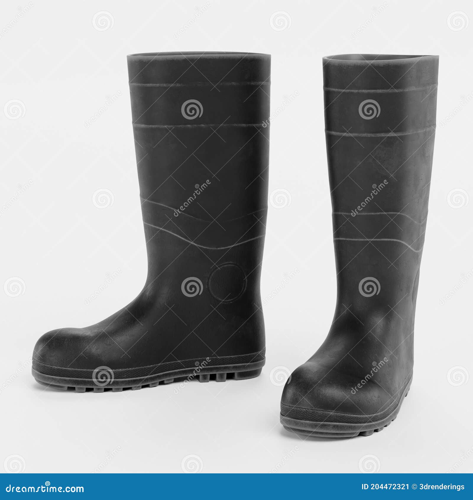 3D Render of Gum Boots stock illustration. Illustration of chemical ...