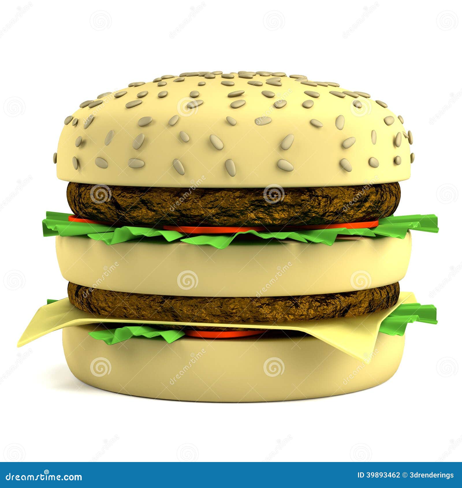 3d render of hamburger stock illustration. Illustration of graphics ...