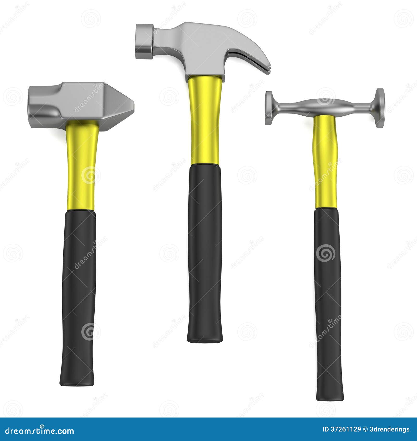 3d render of hammer stock illustration. Illustration of realistic ...