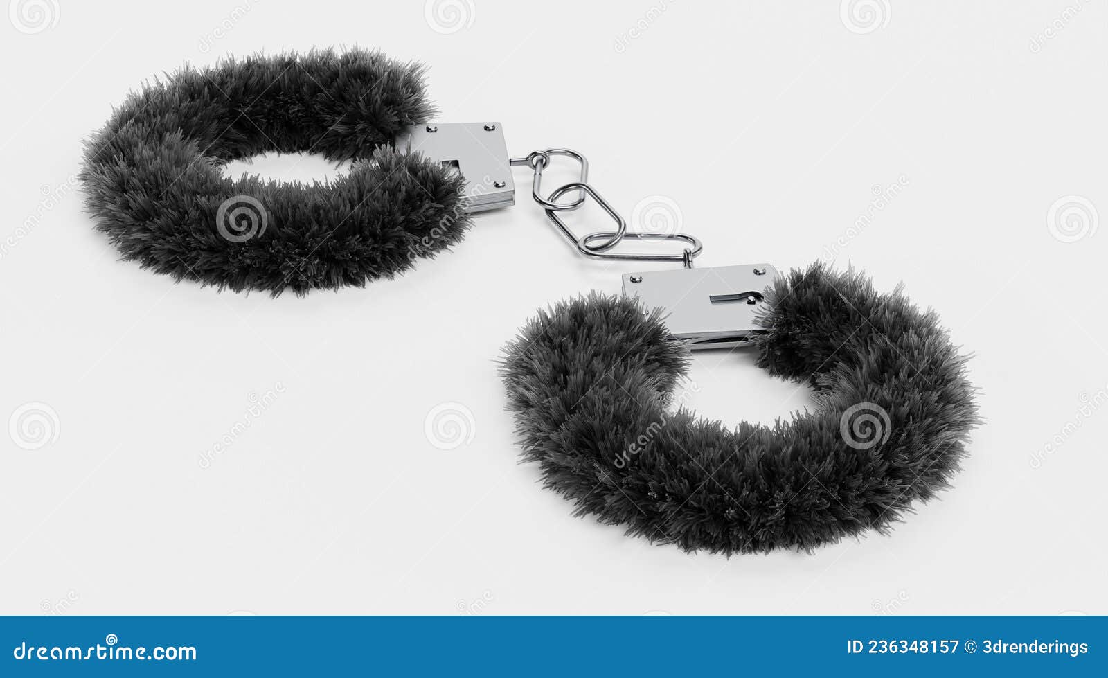 3D Render of Handcuffs stock illustration. Illustration of render ...