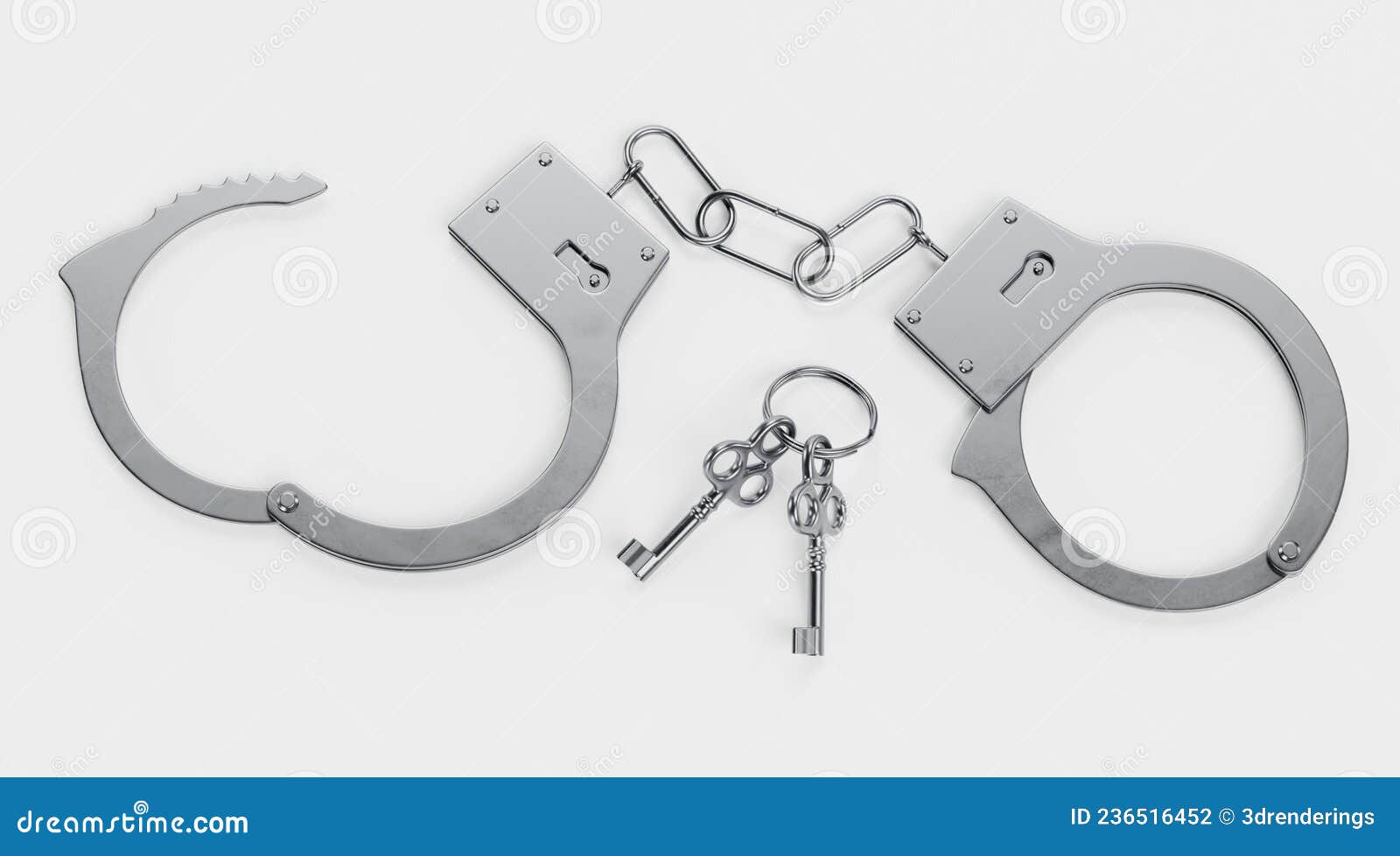 3D Render of Handcuffs stock illustration. Illustration of crime ...