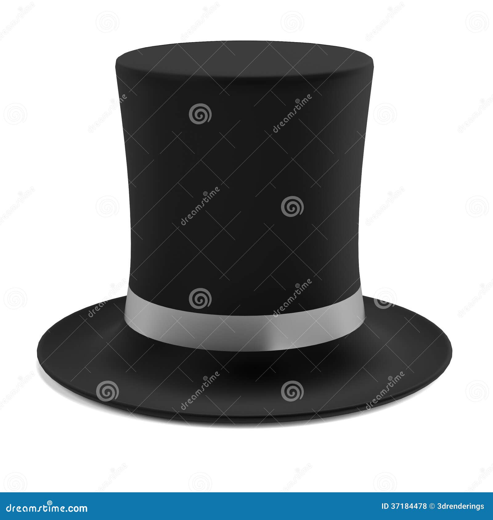 3d render of hat stock illustration. Illustration of cylinder - 37184478