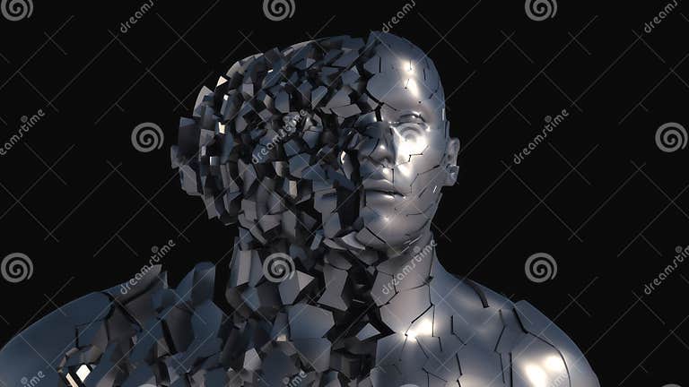 Head Human shattered stock illustration. Illustration of body - 116648081