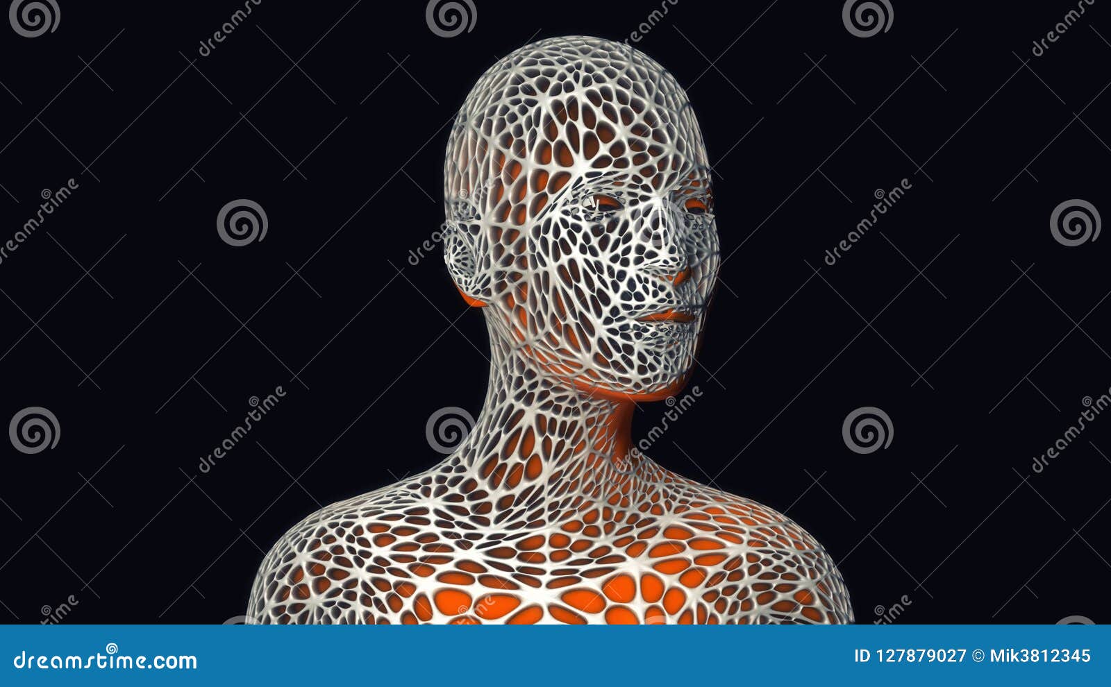 Head Human Shattered Portrait Stock Illustration - Illustration of ...