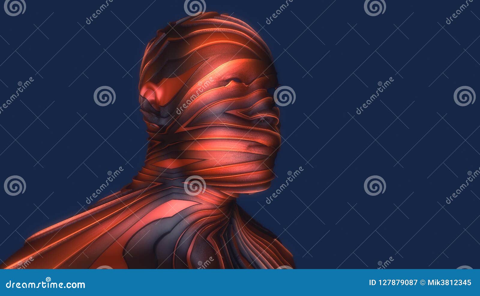 Head Human Shattered Portrait Stock Illustration - Illustration of ...