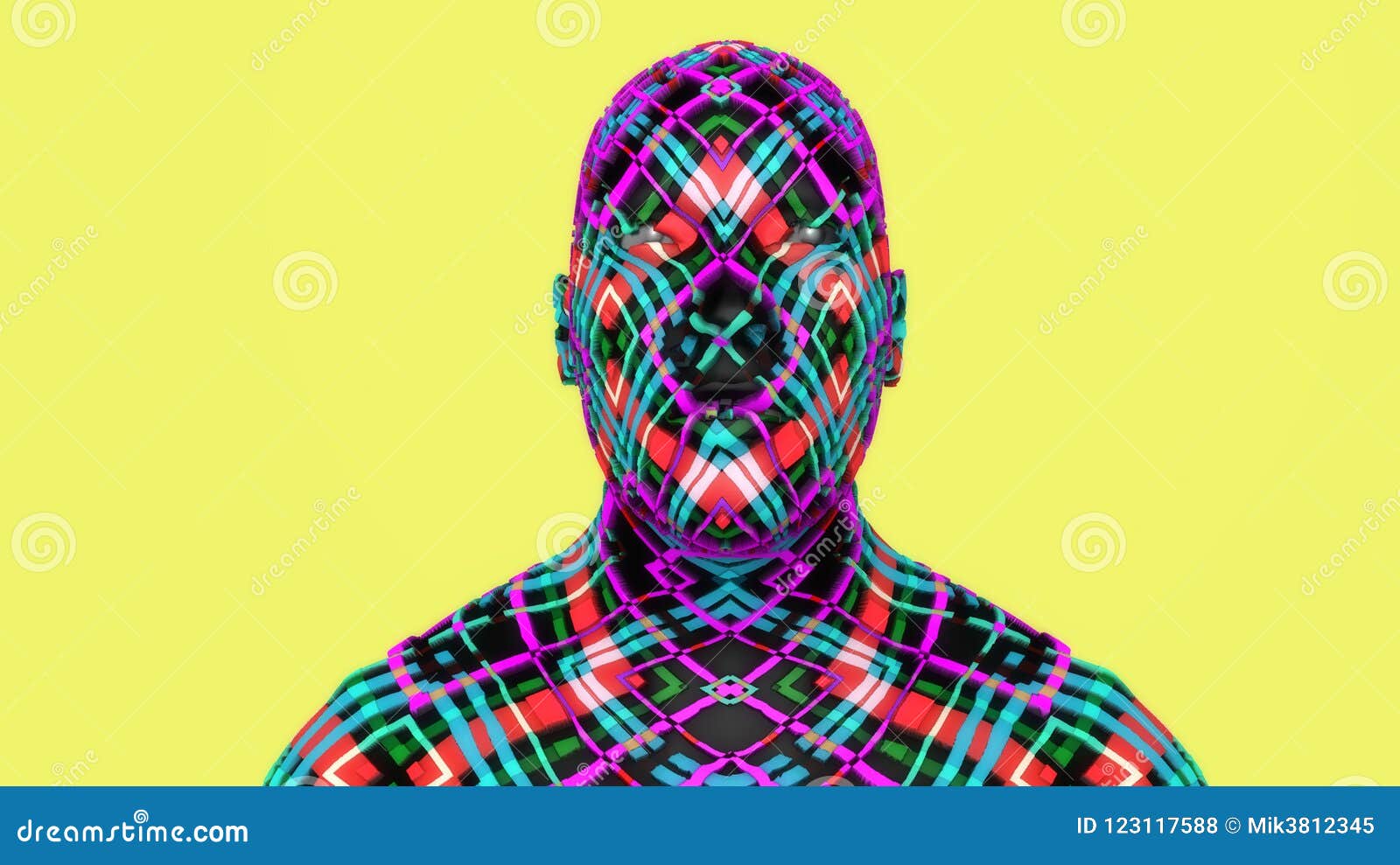 Head Human Shattered Portrait Stock Illustration - Illustration of ...
