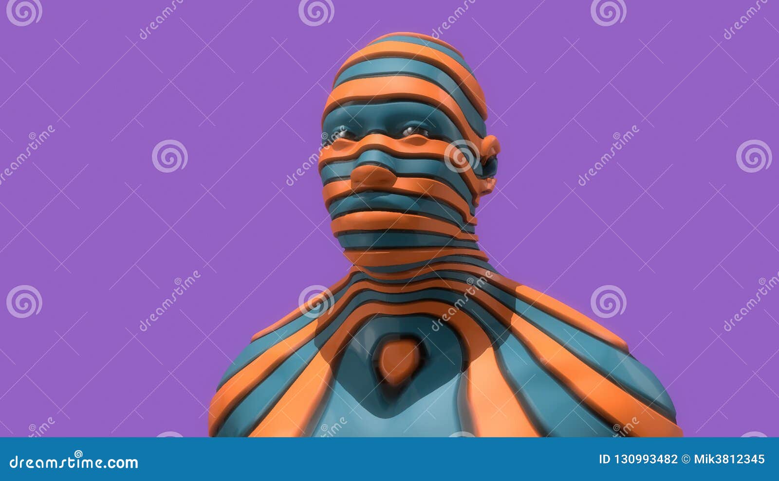 Head Human Shattered Portrait Stock Illustration - Illustration of ...