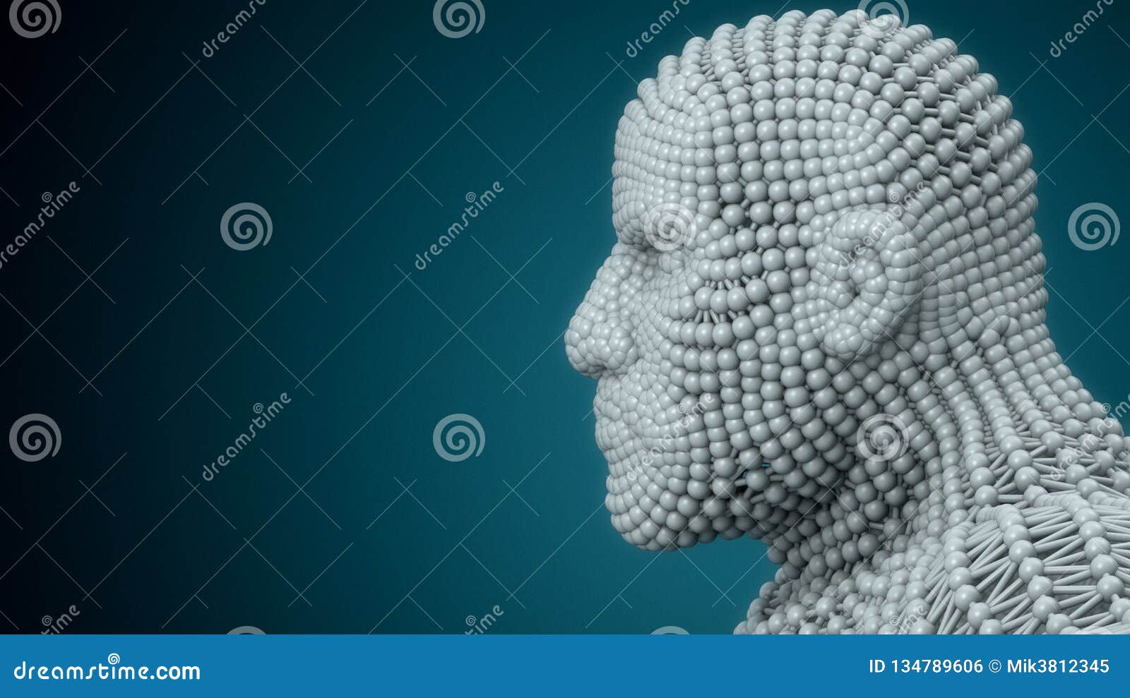 Head Human Shattered Portrait Stock Illustration - Illustration of ...