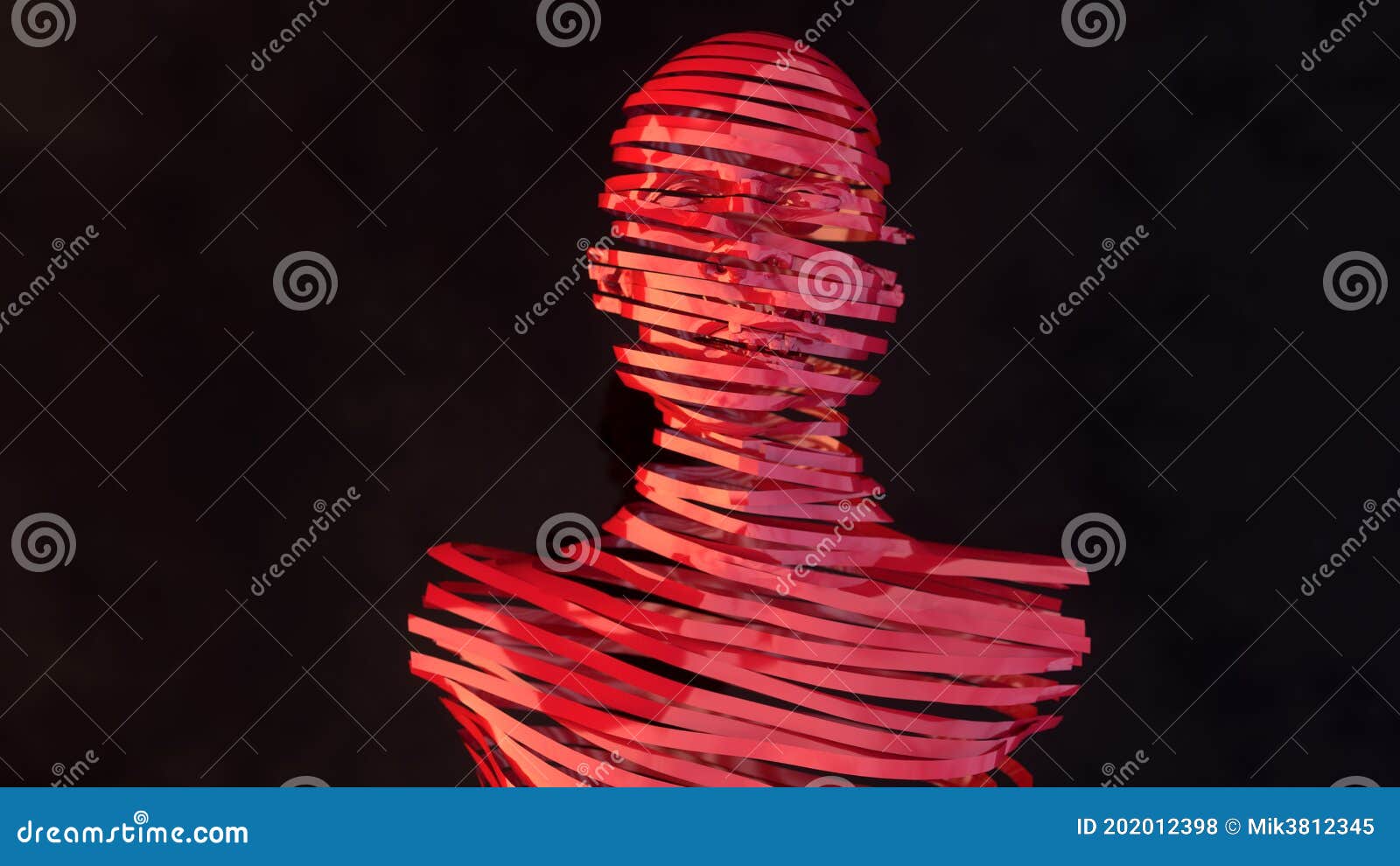 Head Human Shattered Portrait Stock Illustration - Illustration of head ...