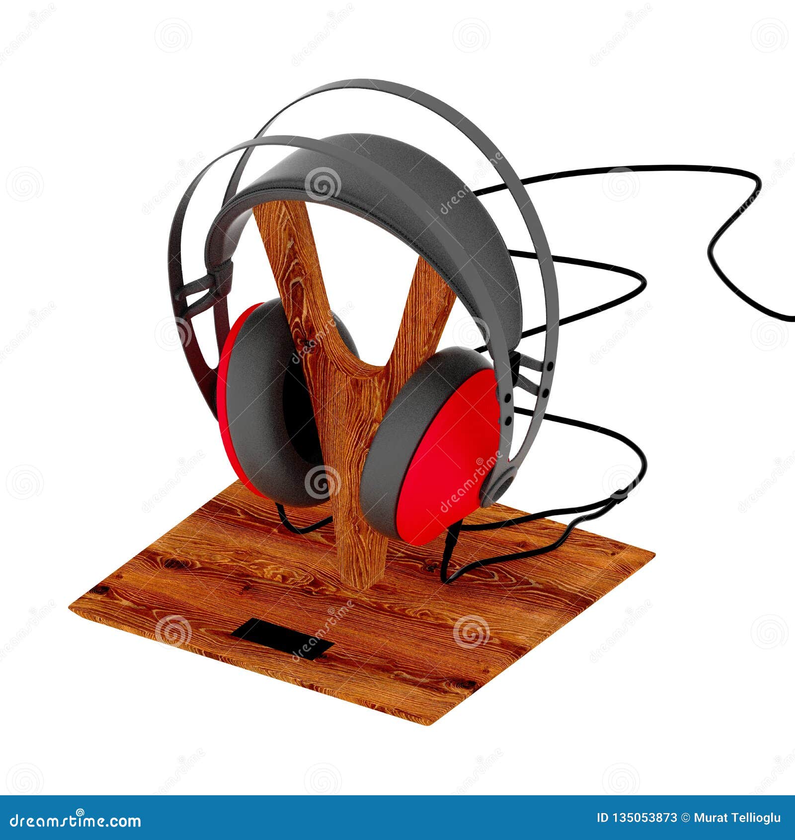 3d render of headset stock illustration. Illustration of head - 135053873