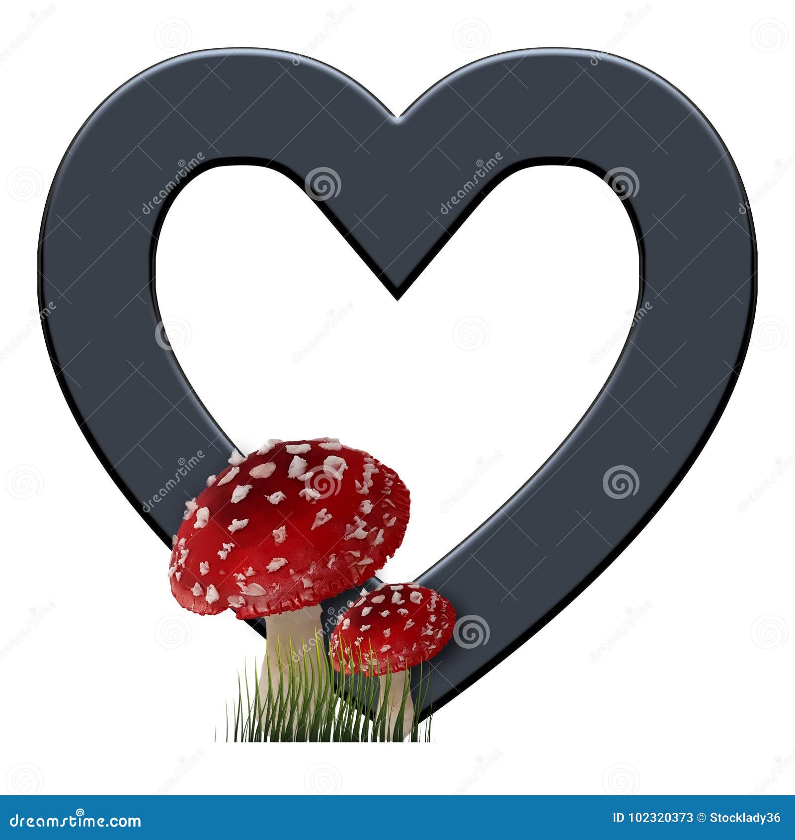 3D Render of Red Toad Heart Stock Illustration - Illustration of heart ...