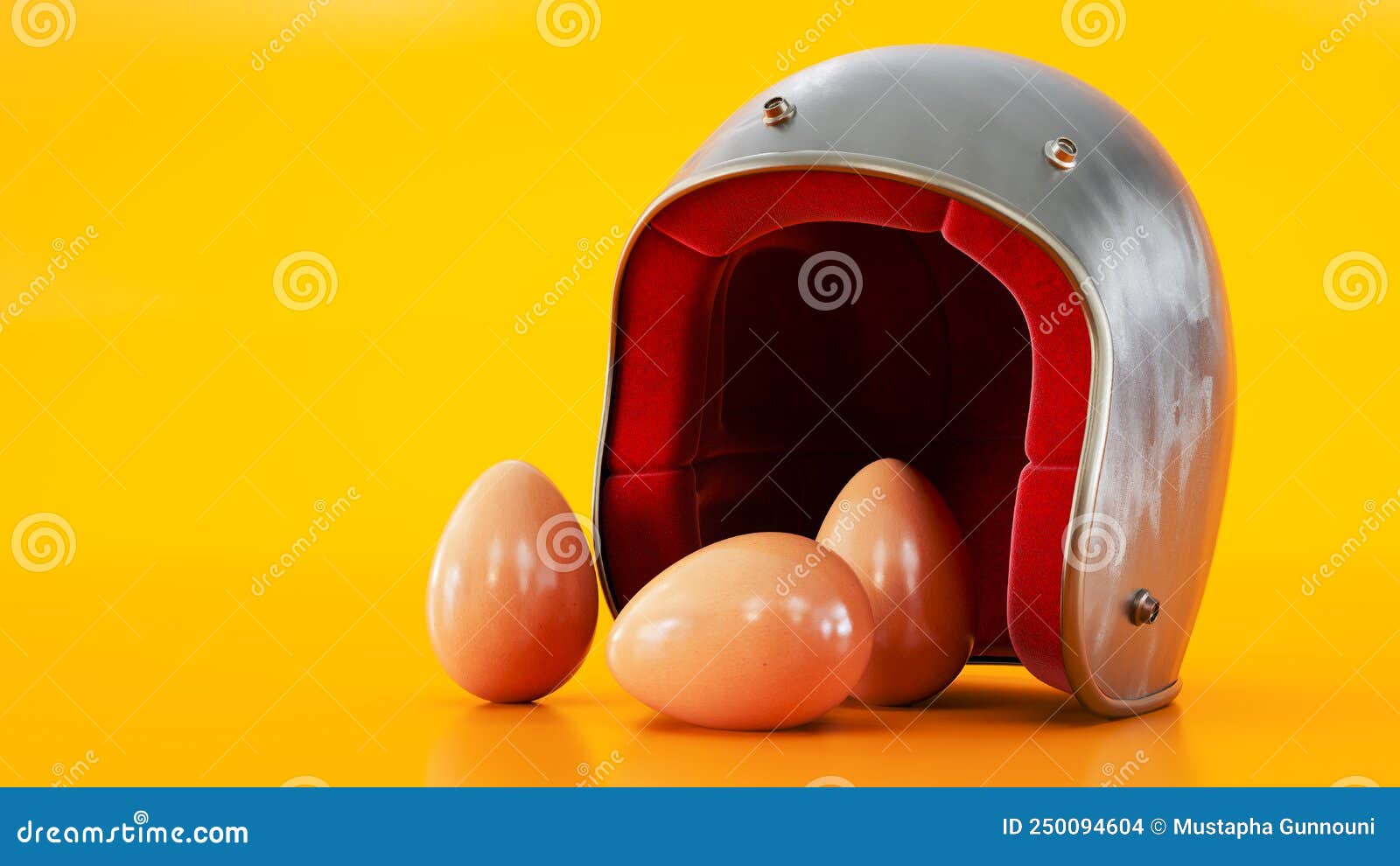 Helmet Protect an Egg, Assurance Concept Stock Illustration ...