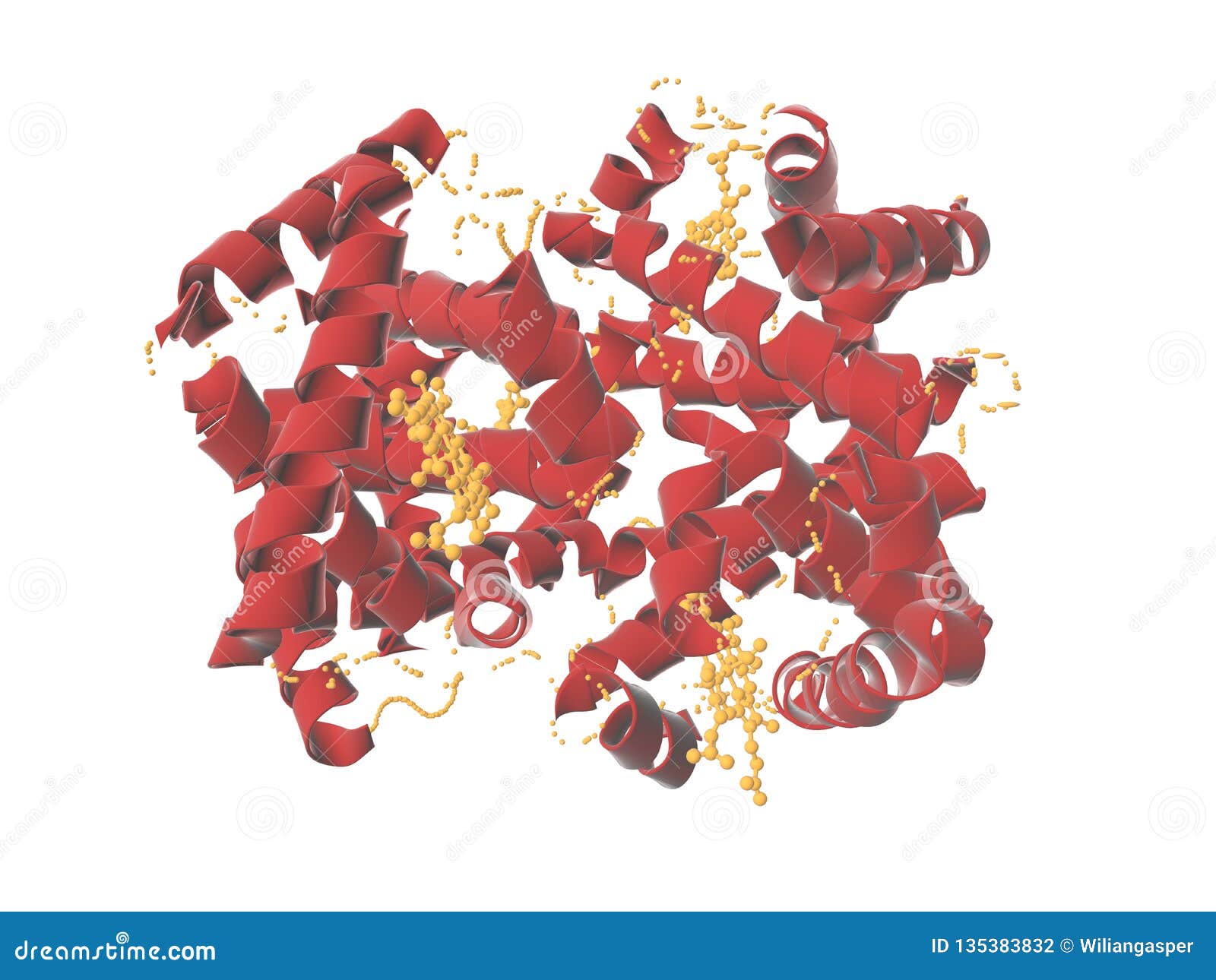 3D Render Hemoglobin HHO for Illustration Stock Illustration ...