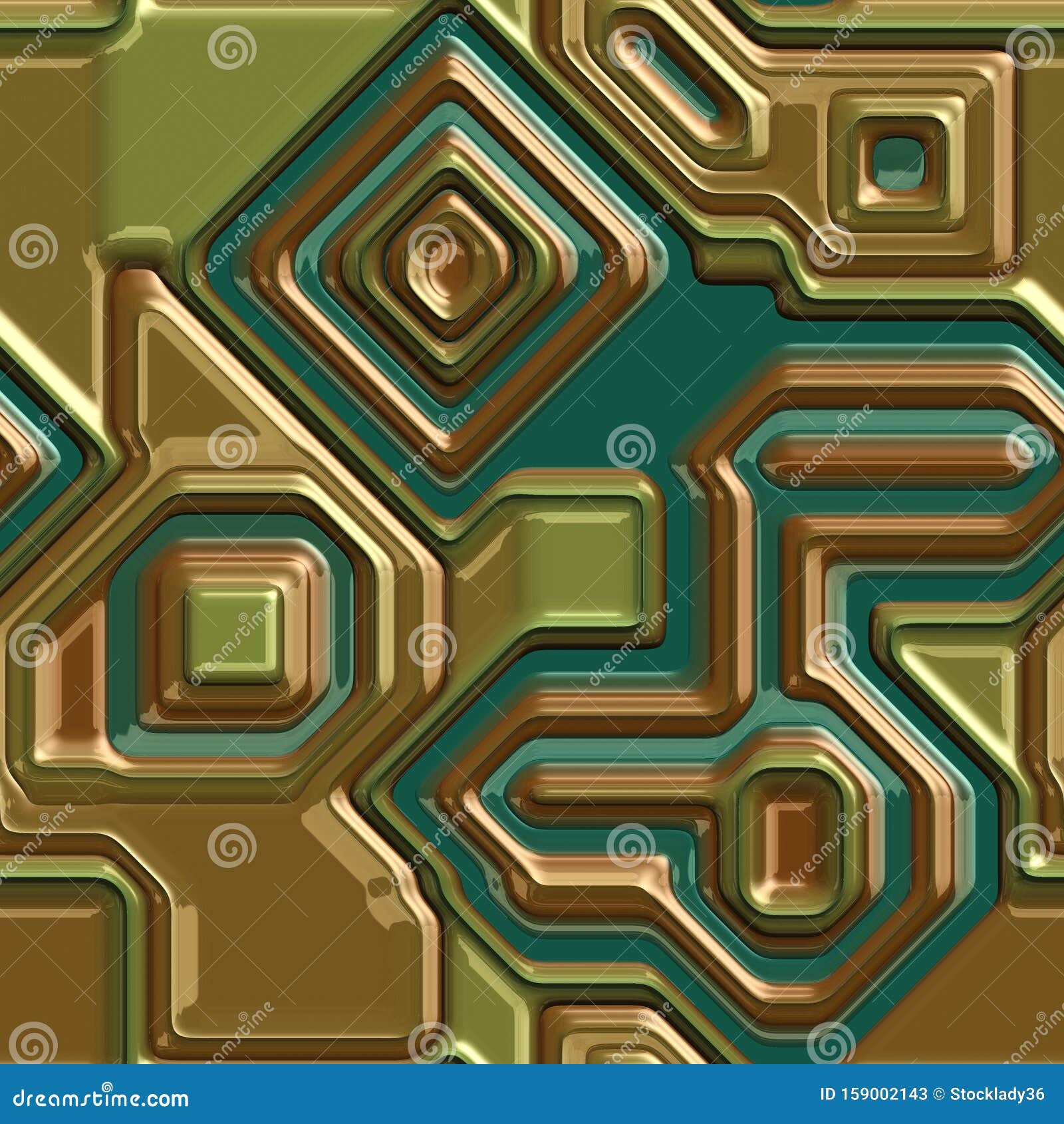 3D Hi-tech Metallic Seamless Background Tile Stock Illustration ...