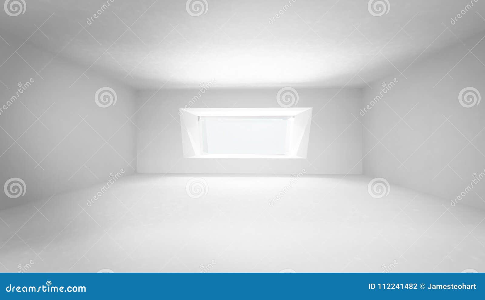 3d Render High Key Empty Space Concrete Room Stock Illustration ...