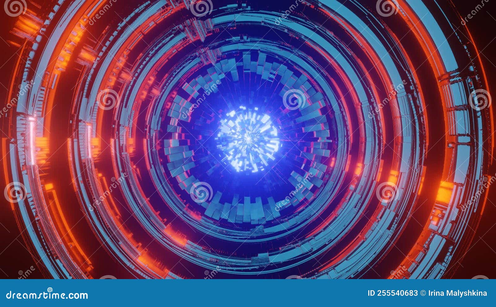 3d Render High Tech Tunnel, Sci-fi Corridor. Stock Video - Video of ...