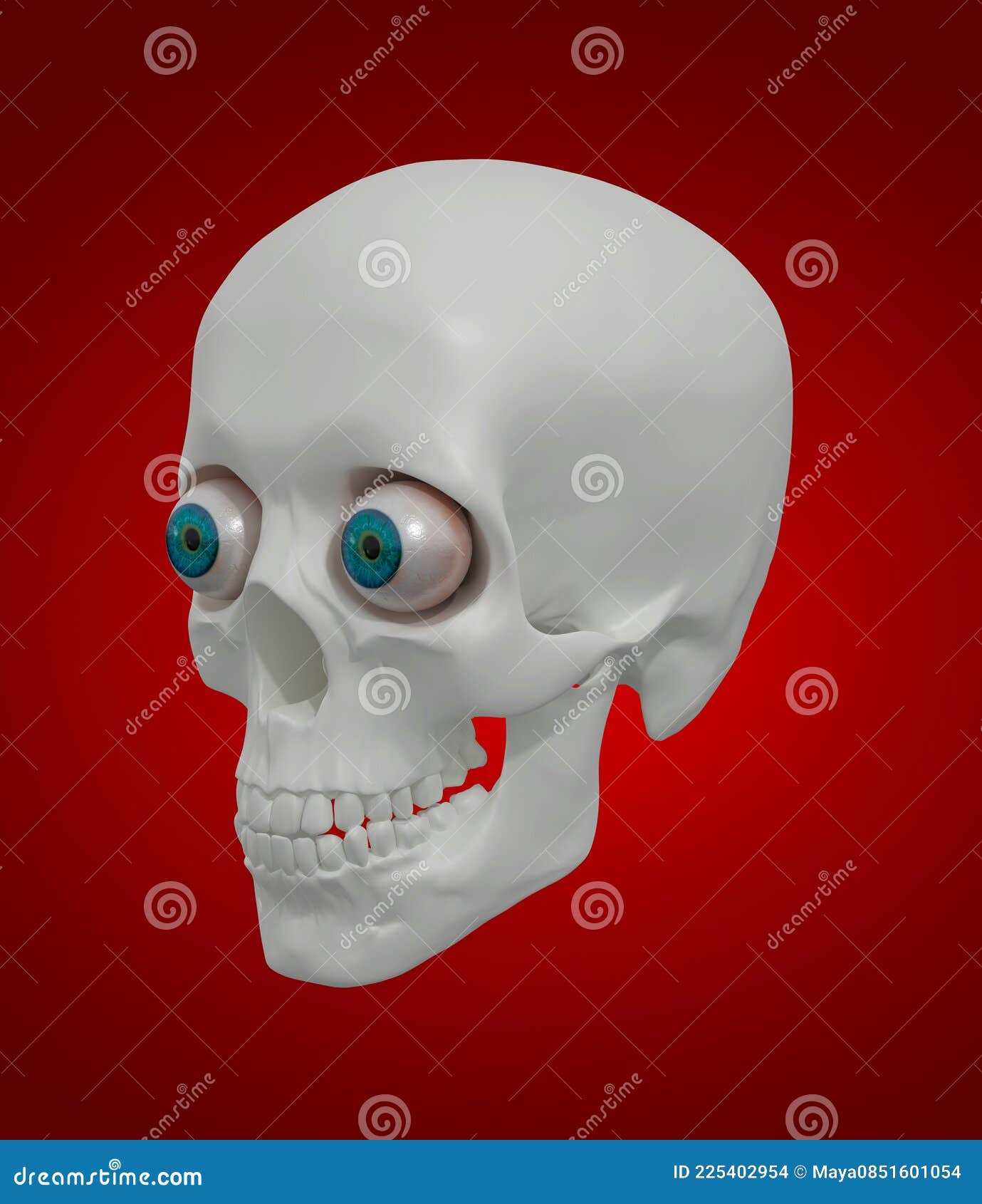 3D Rendering Illustration of Skull Bone Stock Illustration ...