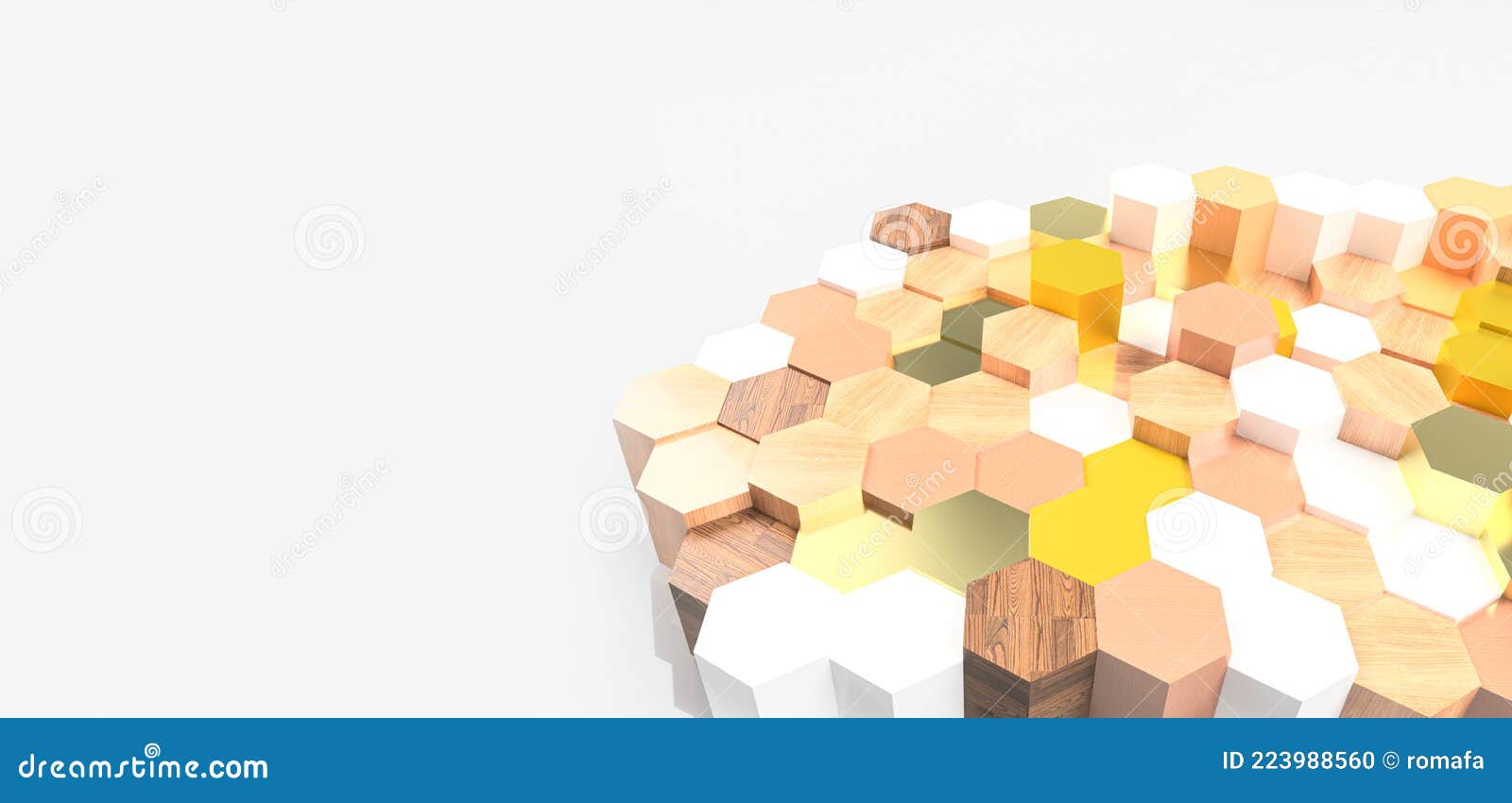 3d render, honeycomb cubes stock illustration. Illustration of ...
