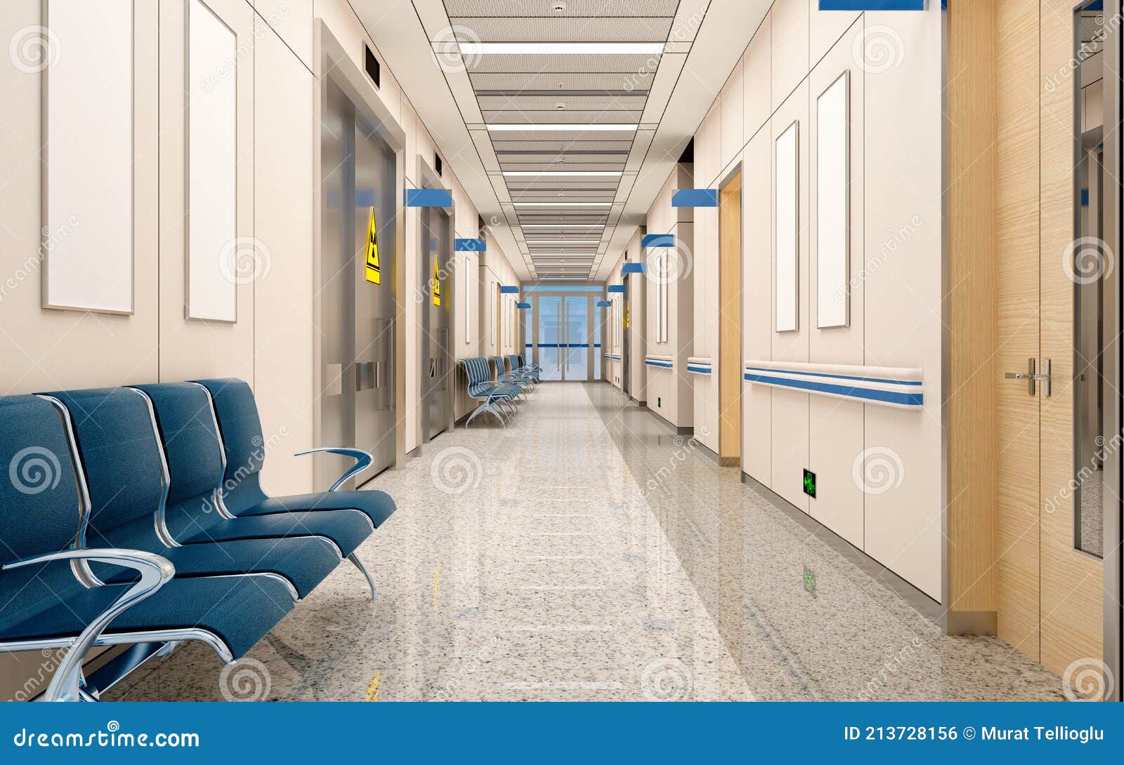 3d Render of Hospital Interior Stock Illustration - Illustration of ...